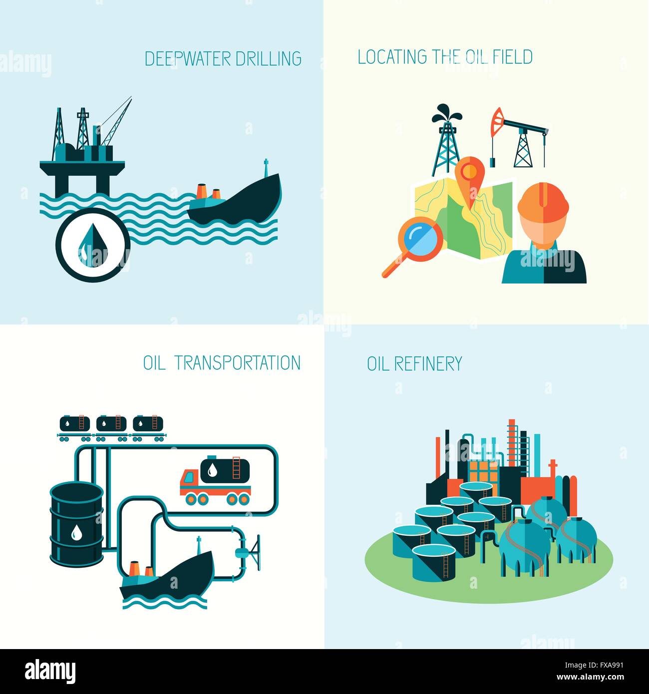 Oil industry composition Stock Vector Image & Art - Alamy