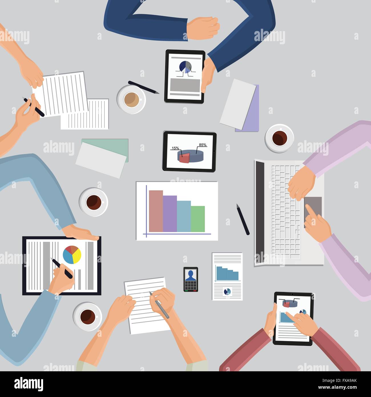 Top flat view woman Stock Vector Images - Alamy