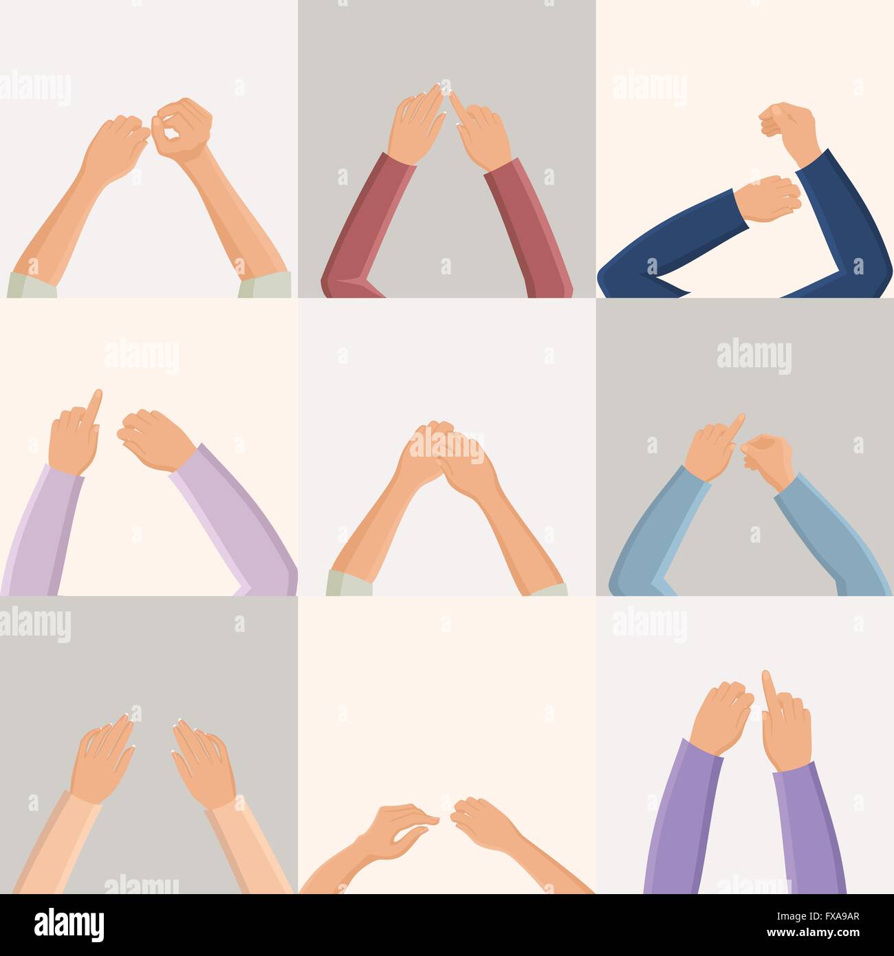 Set back woman hands Stock Vector Images - Alamy