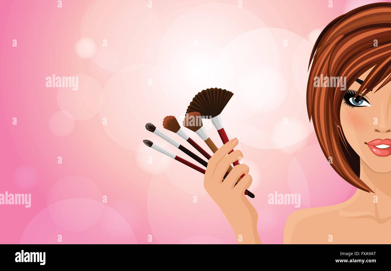 Red powder makeup Stock Vector Images - Alamy