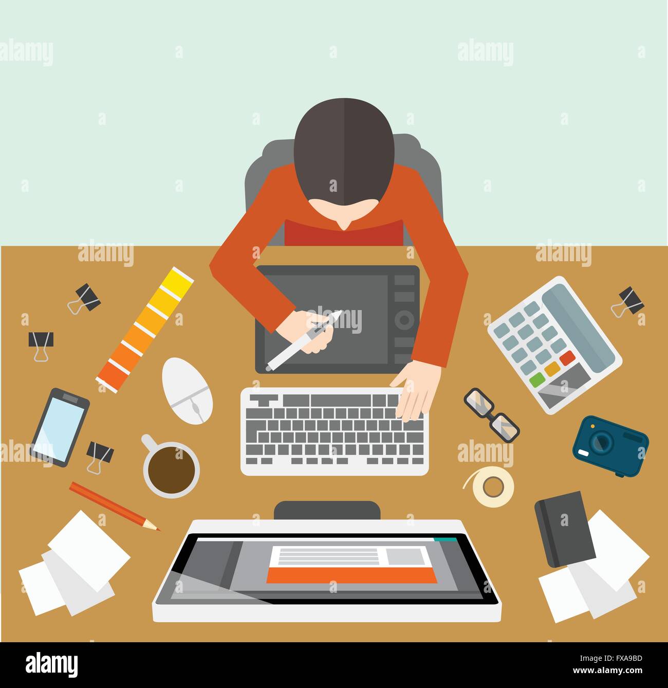 Designer management workplace Stock Vector Image & Art - Alamy