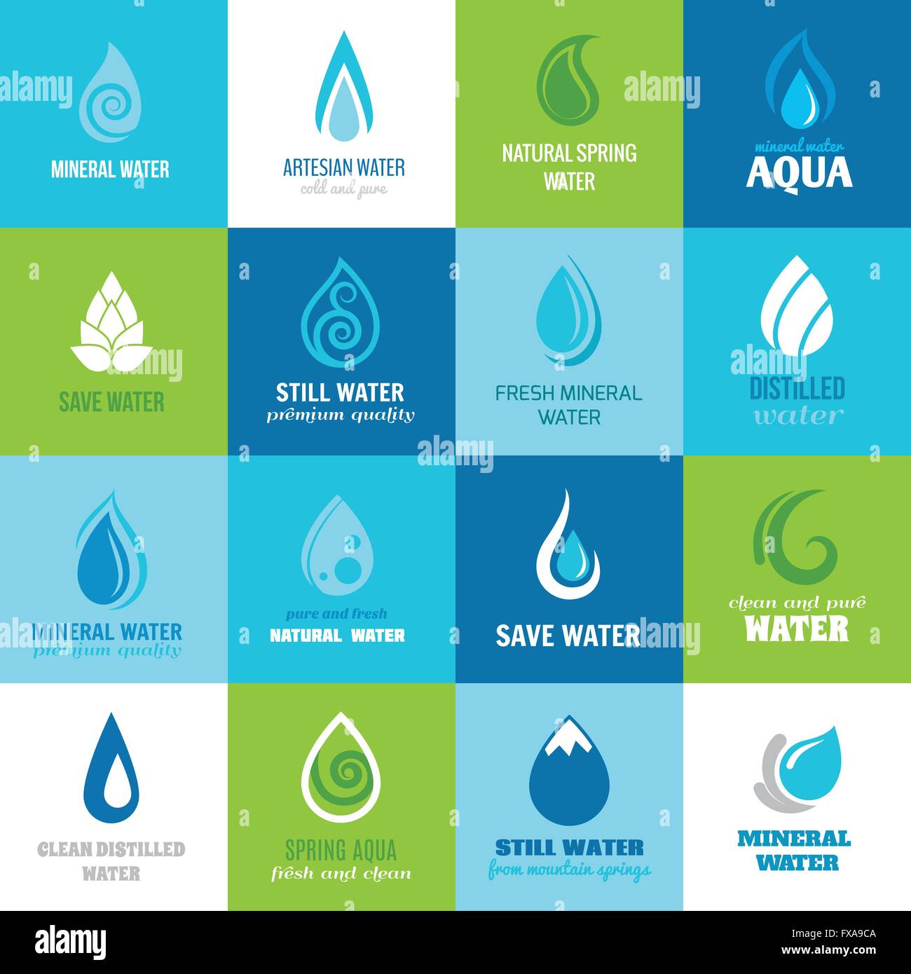 Set of water icons Stock Vector Image & Art - Alamy