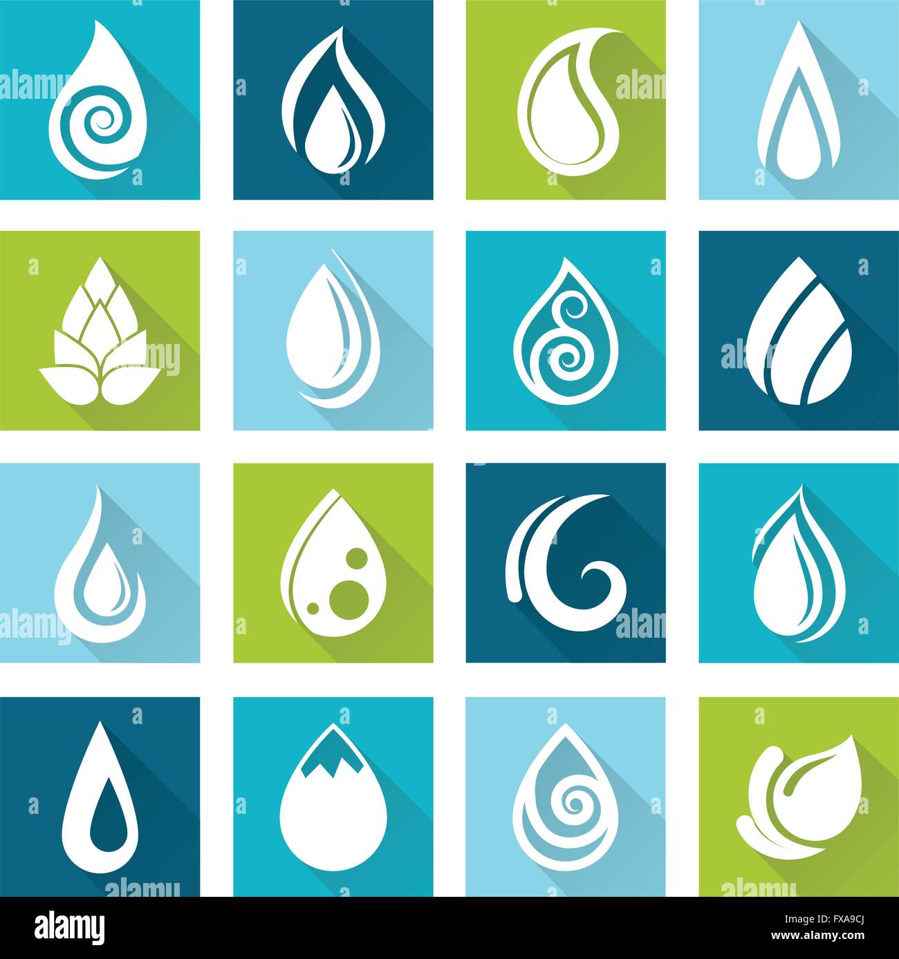 Set of water drops icons Stock Vector Image & Art - Alamy