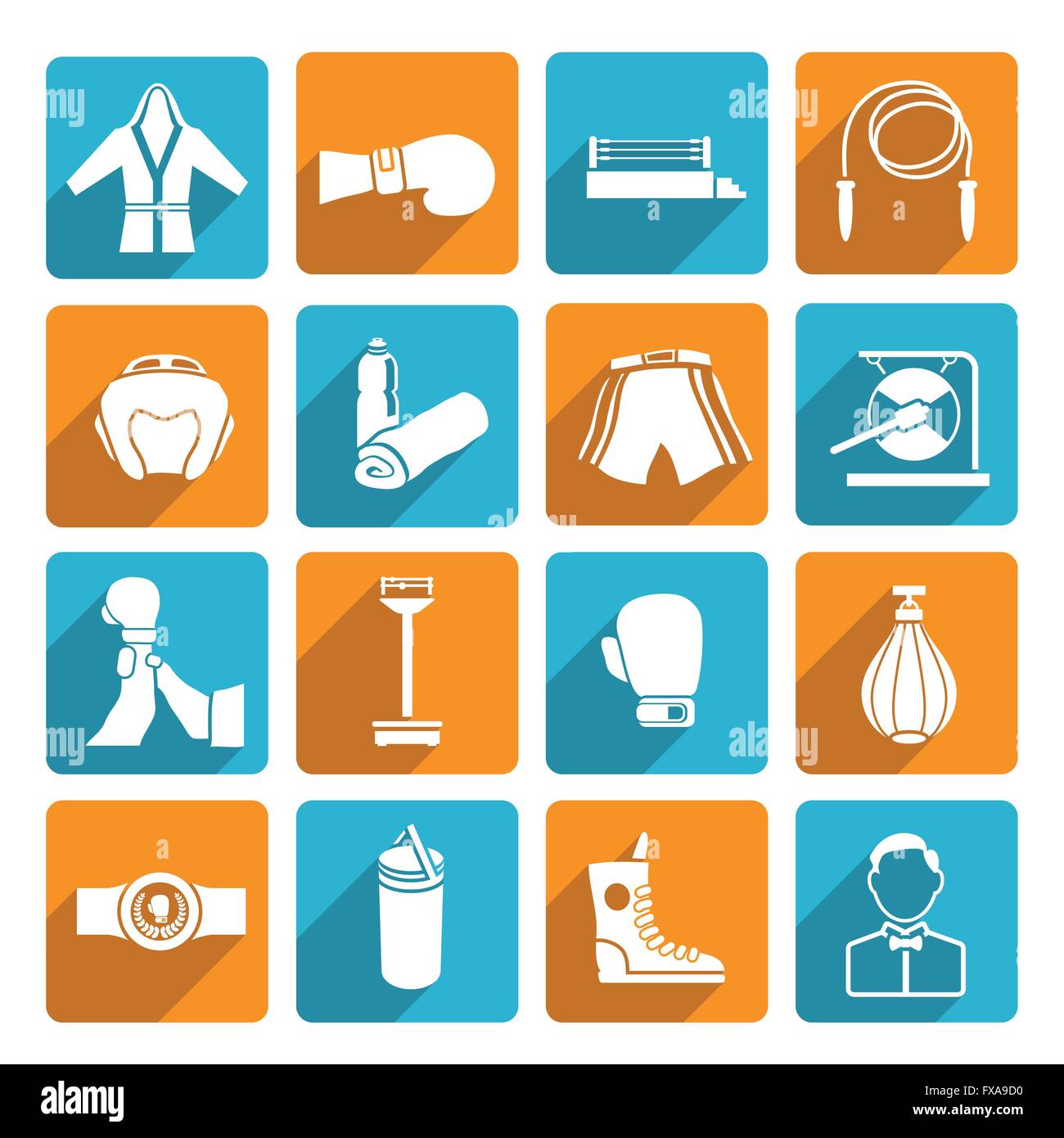Set of boxing icons Stock Vector Image & Art - Alamy