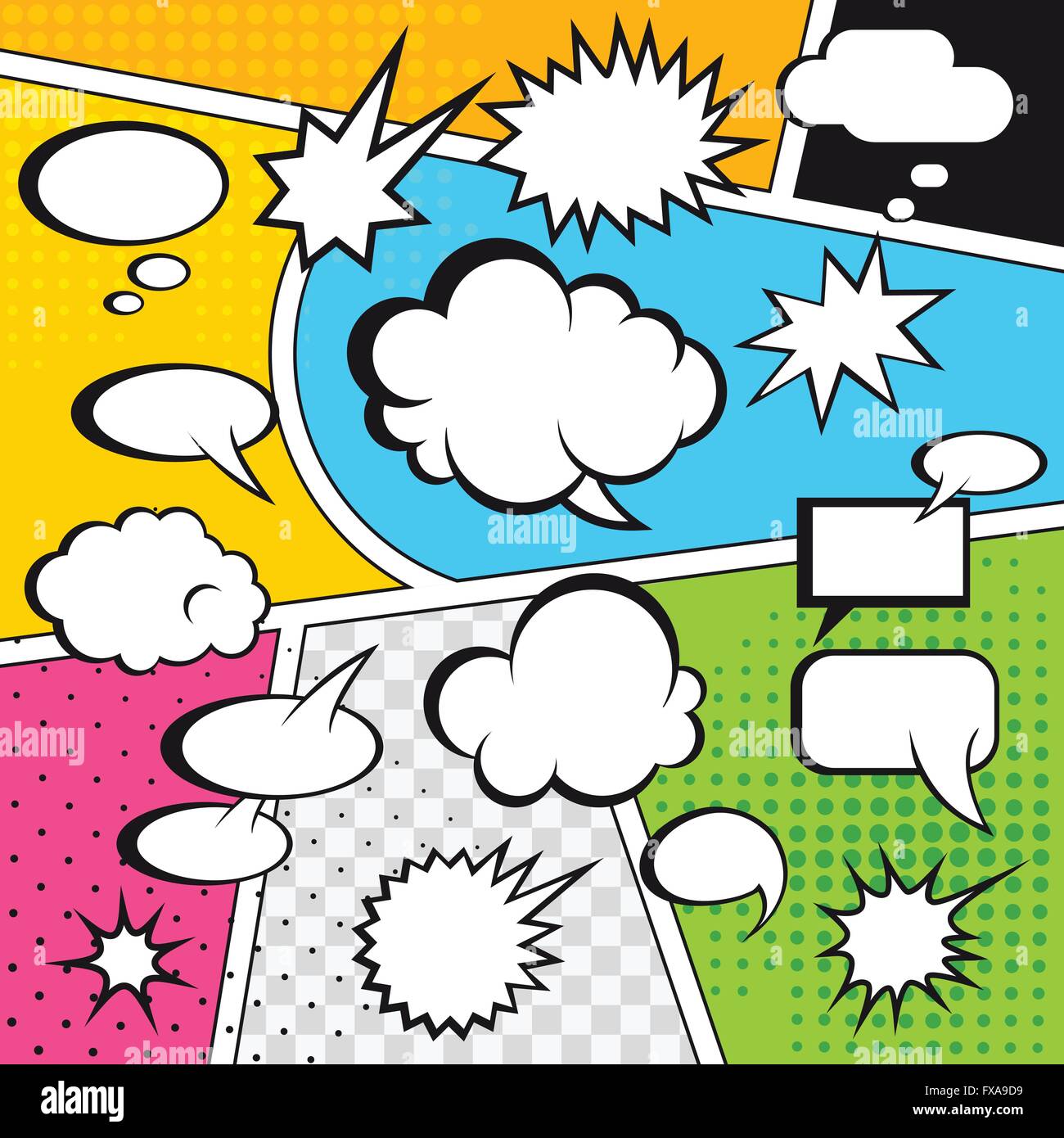 Comic bubbles comic strip background Stock Vector Images - Alamy