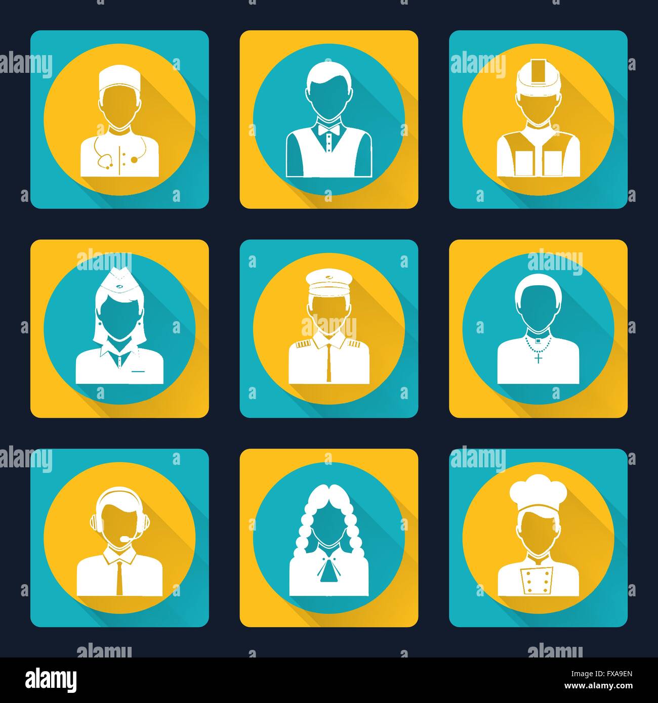 Professional avatar icons set Stock Vector Image & Art - Alamy