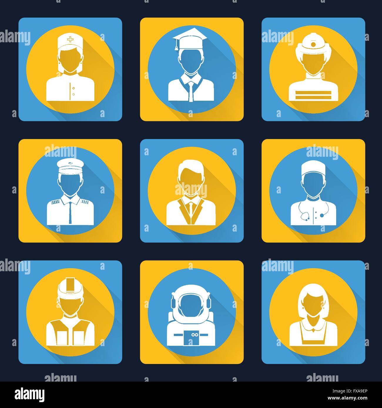Professional avatar icons set Stock Vector Image & Art - Alamy