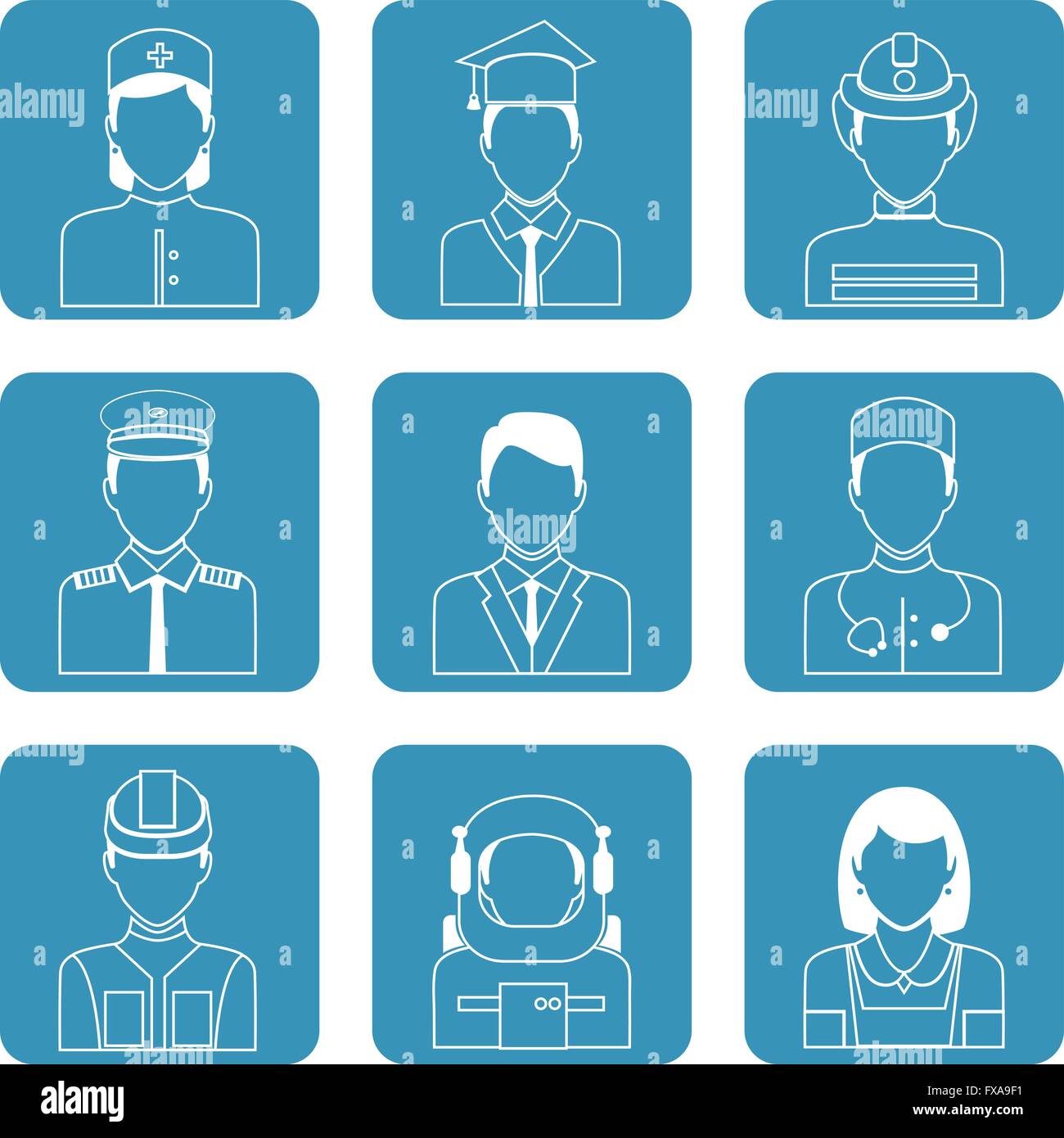 Professional avatar icons set Stock Vector Image & Art - Alamy