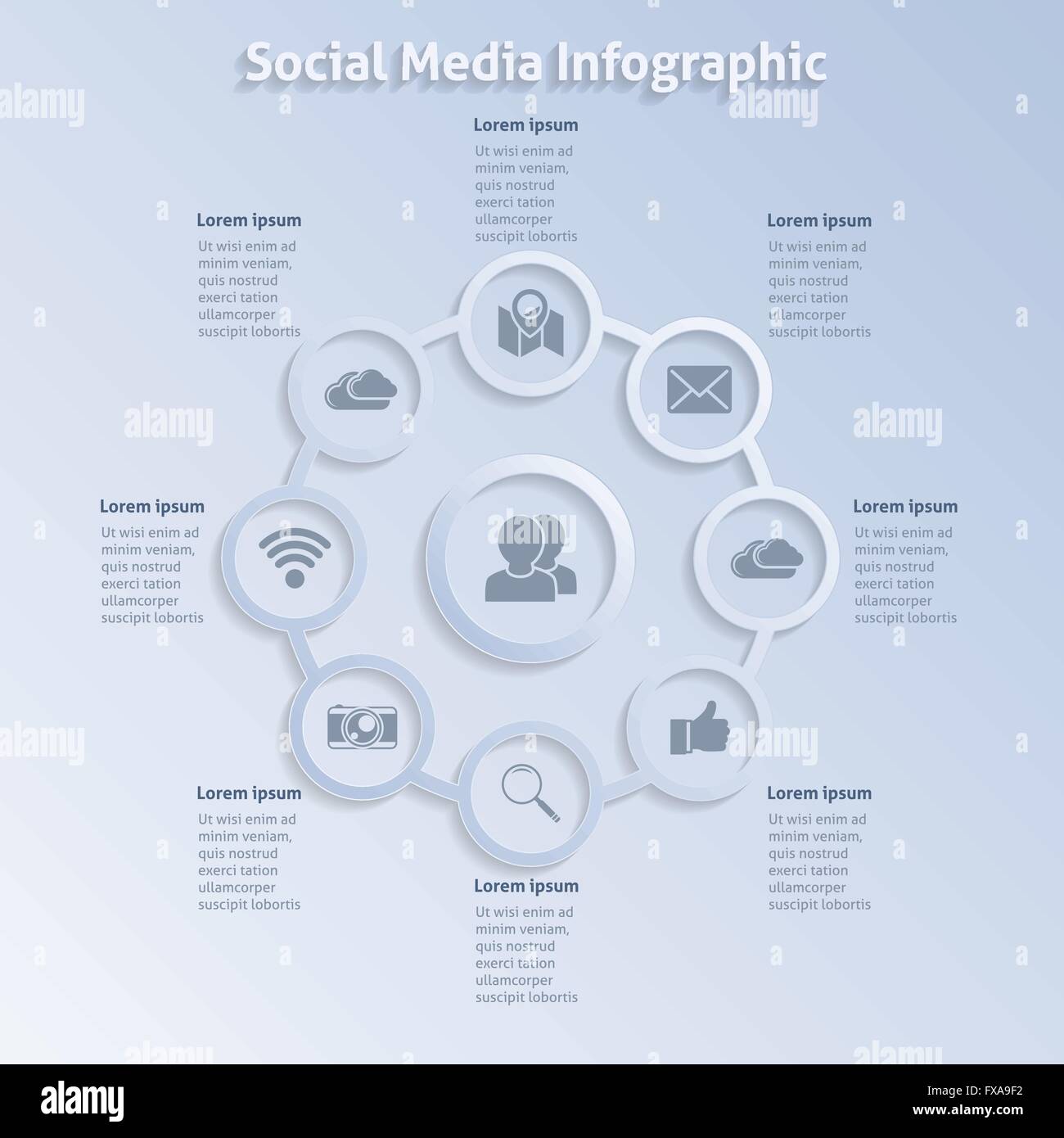 Infographic design social networking Stock Vector Image & Art - Alamy