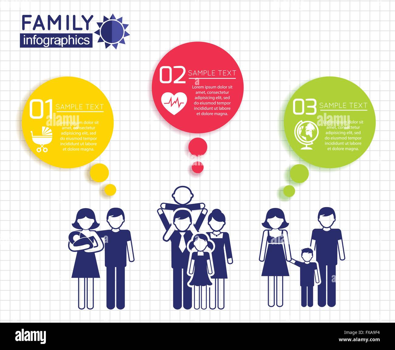 Infographics design with family Stock Vector Image & Art - Alamy