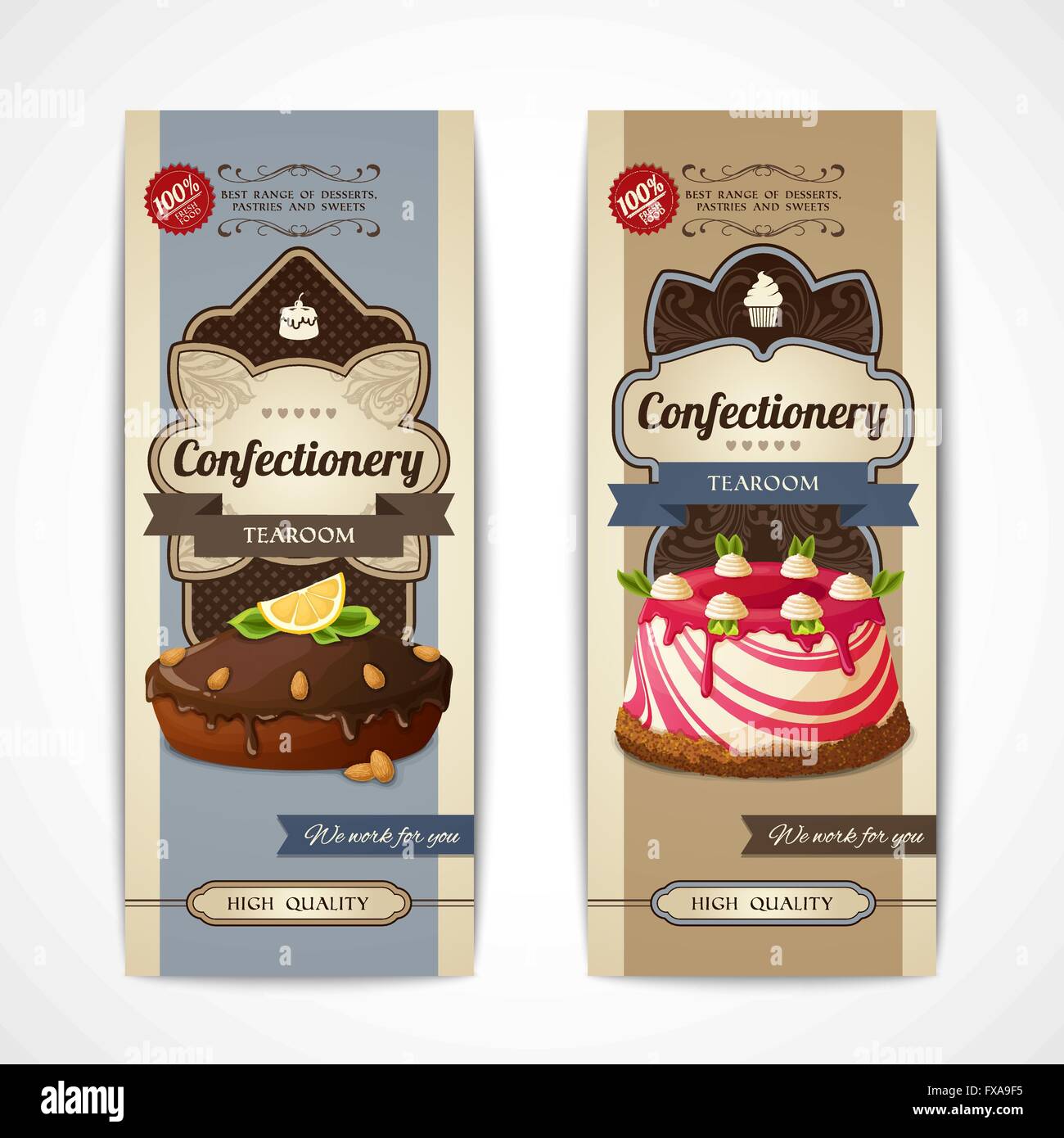 Cake vertical layout Stock Vector Images - Alamy