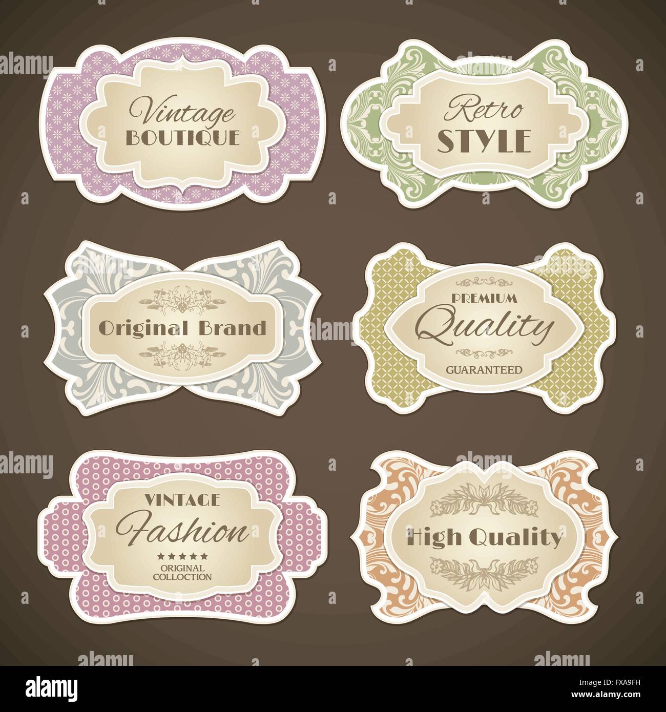 Vintage labels set Stock Vector Image & Art - Alamy
