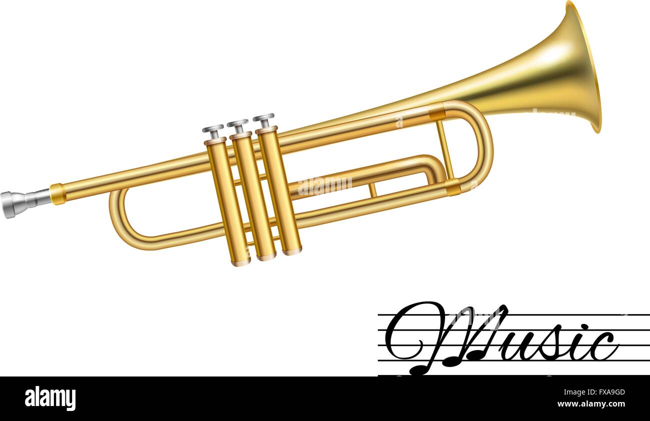 Trumpet fanfare color icon Stock Vector Images - Alamy