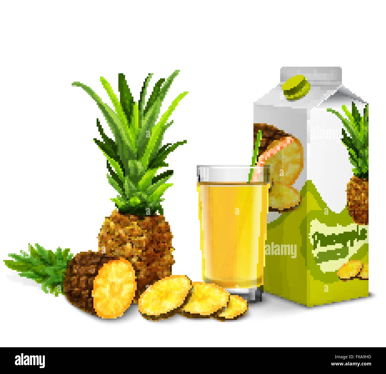 Pineapple half Stock Vector Images - Alamy