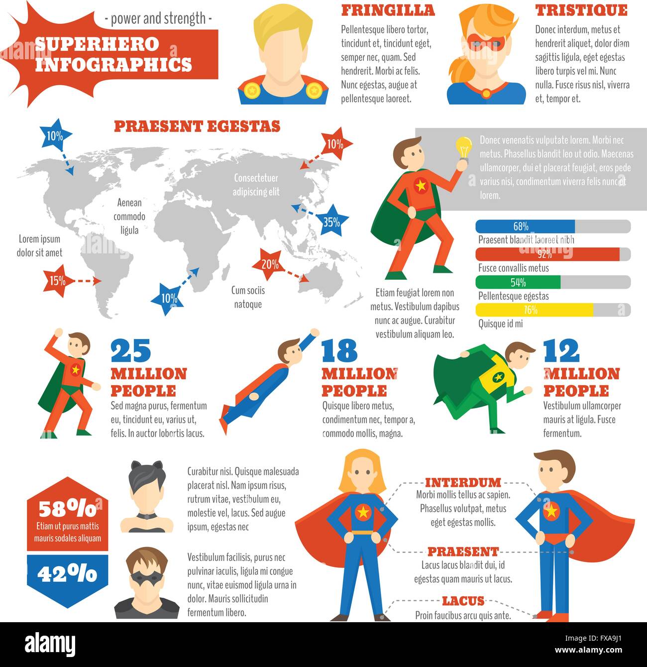 Super hero infographic Stock Vector Image & Art - Alamy
