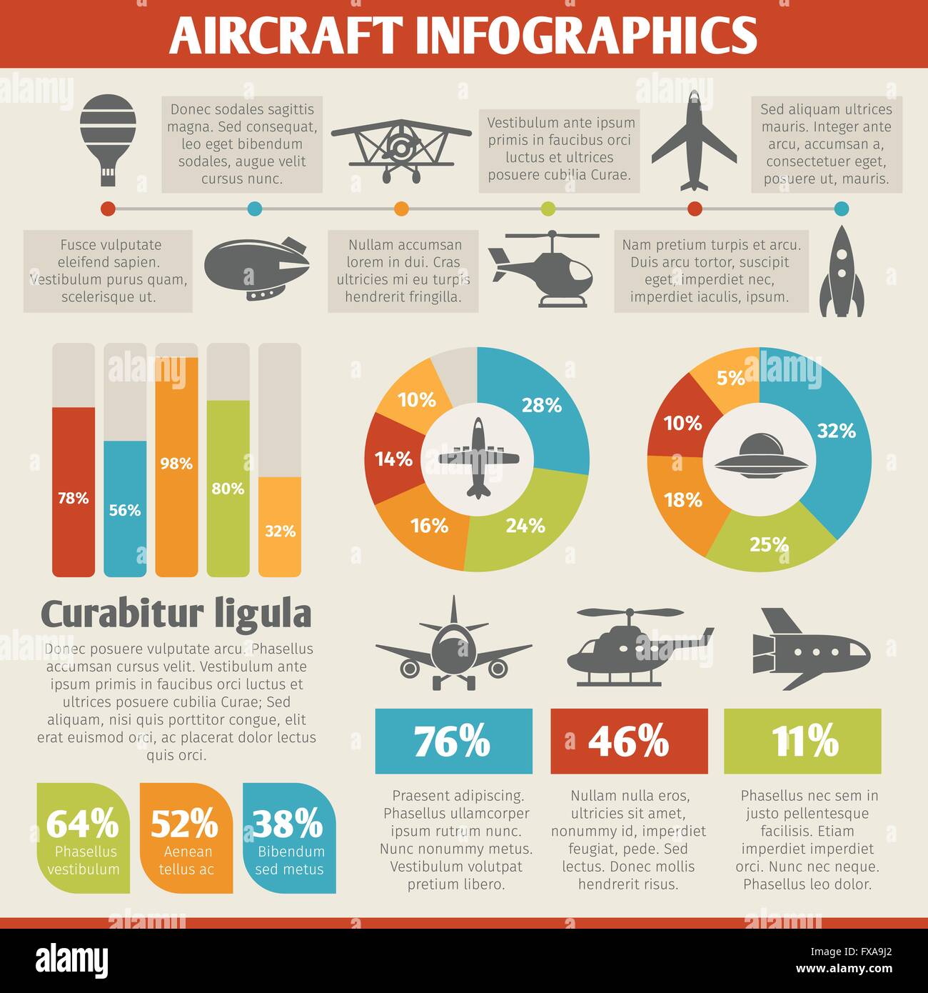 Aircraft icons infographic Stock Vector Image & Art - Alamy