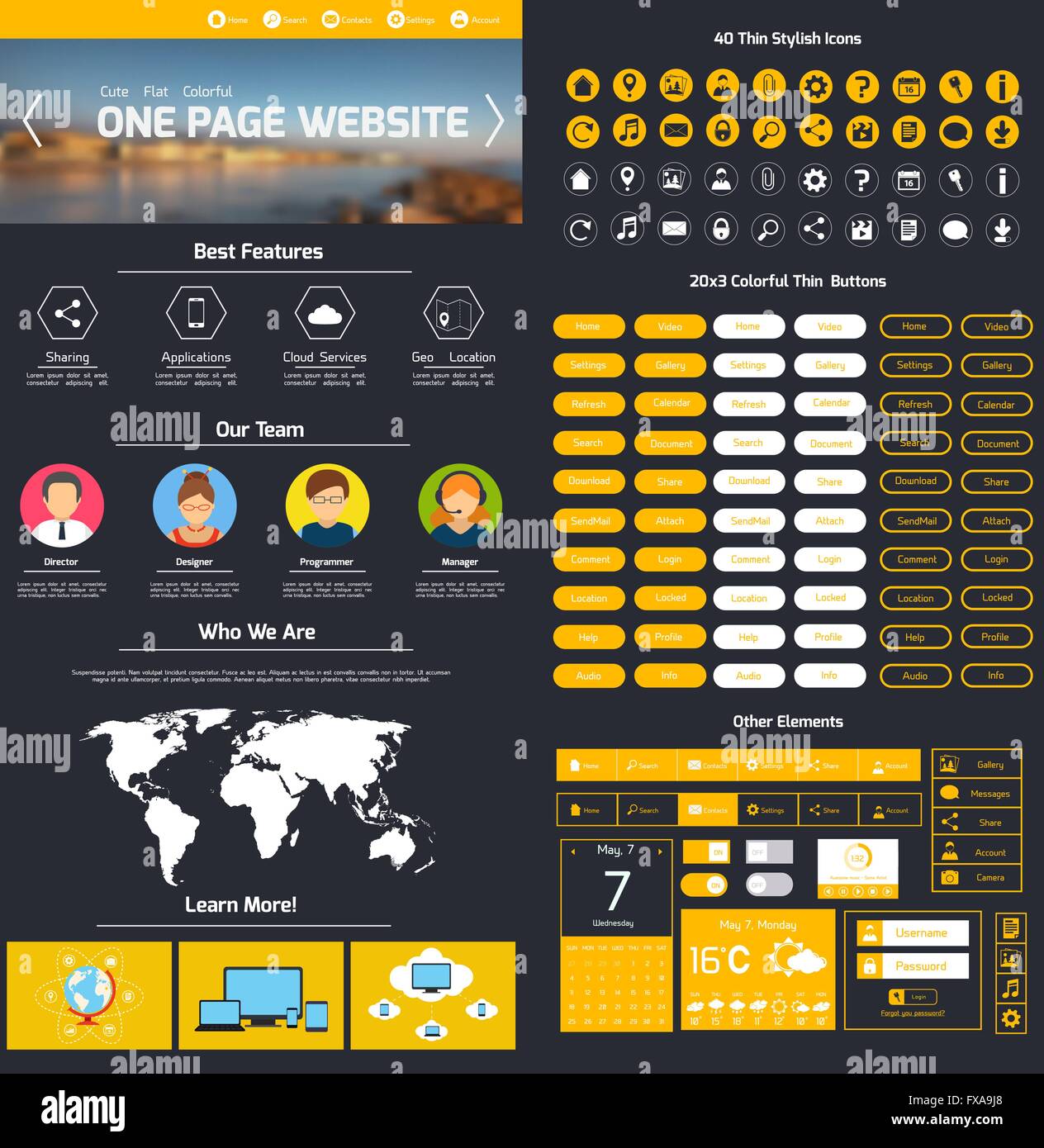 Website design template Stock Vector Image & Art - Alamy