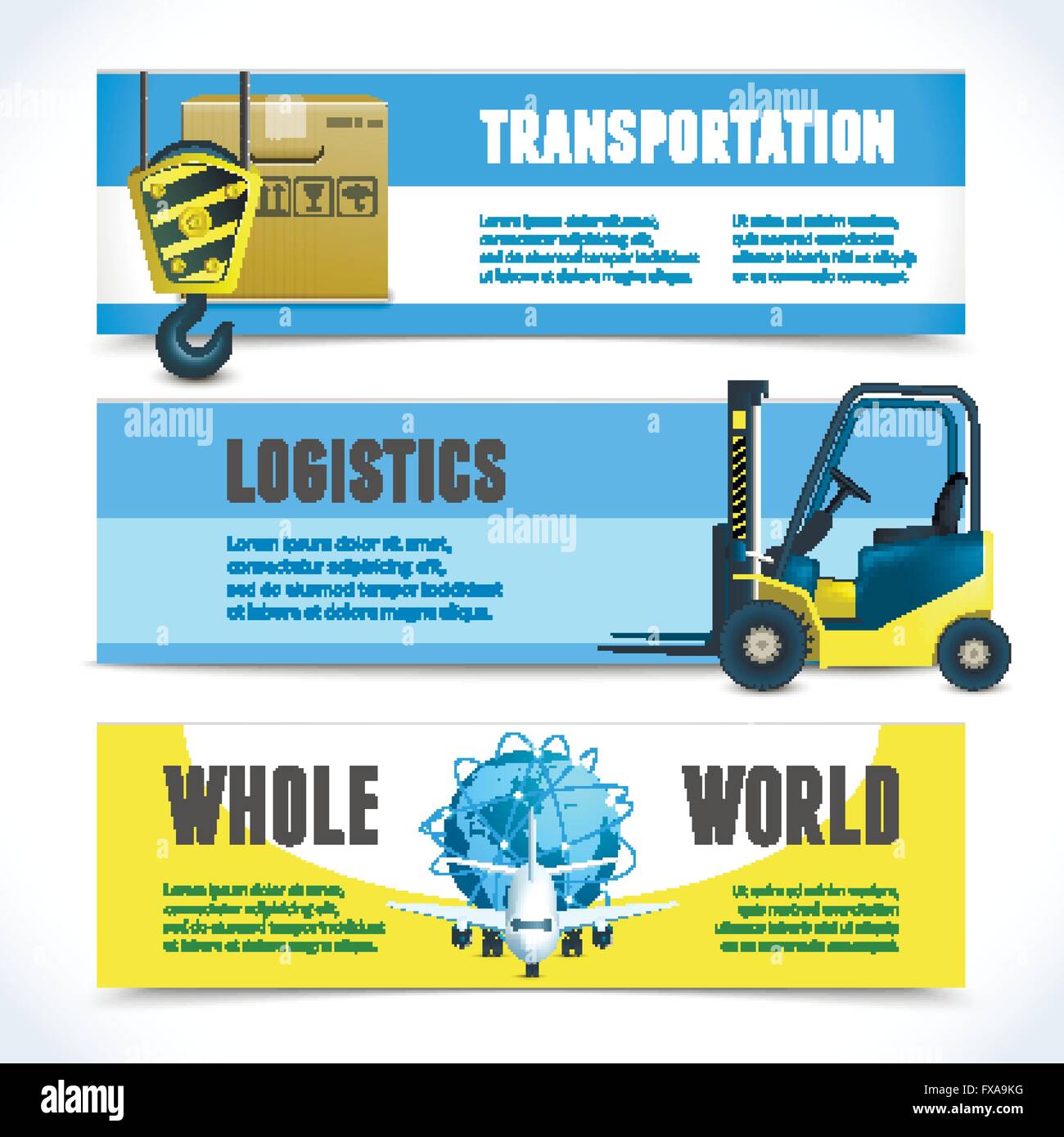 Logistic horizontal banners Stock Vector Image & Art - Alamy