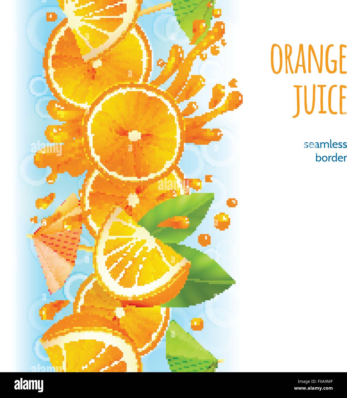 Orange juice border Stock Vector Image & Art - Alamy