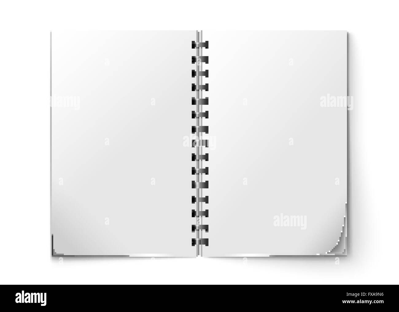 Realistic notepad open Stock Vector Image & Art - Alamy