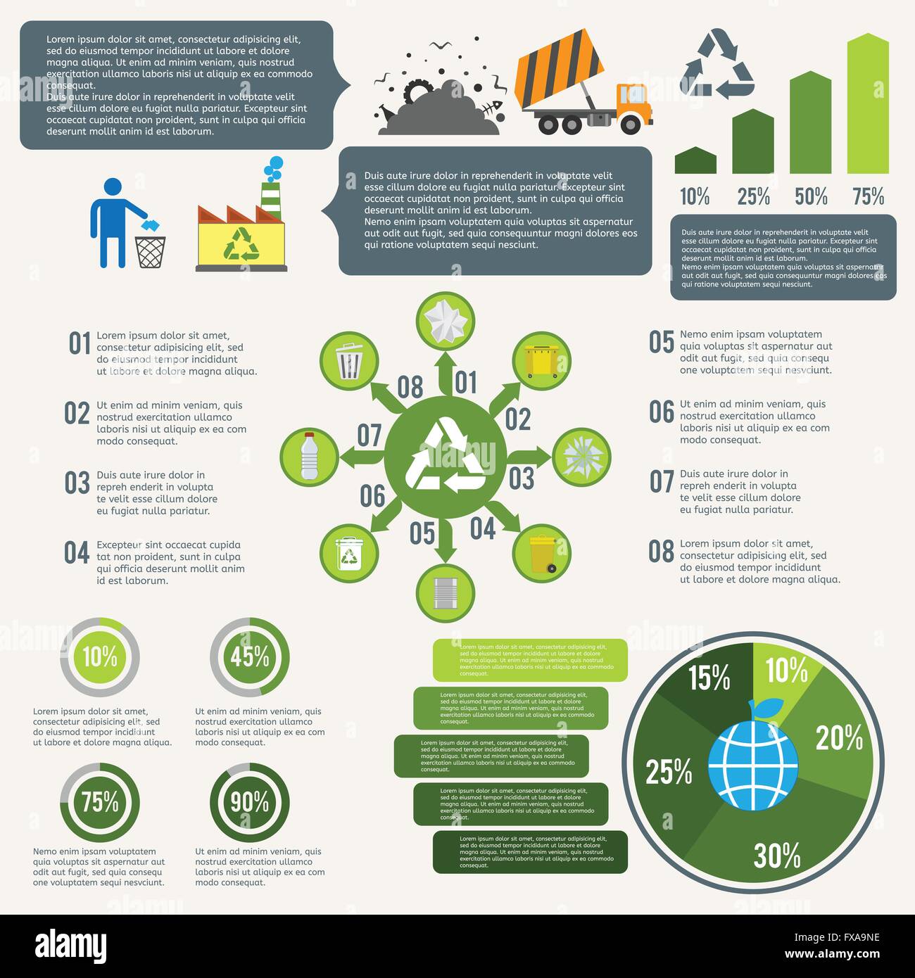 Garbage recycling infographic Stock Vector Image & Art - Alamy
