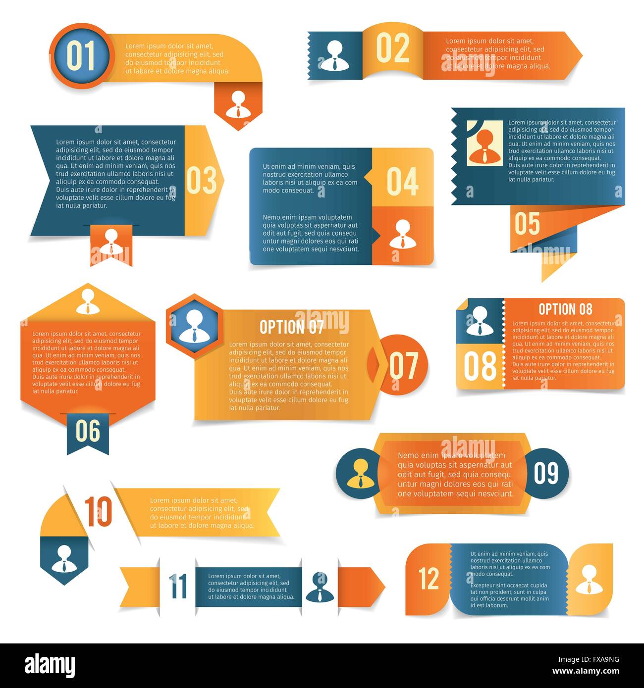 Paper infographics labels Stock Vector Image & Art - Alamy