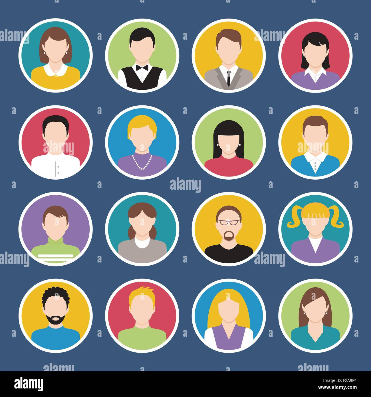 Avatar icons set Stock Vector Image & Art - Alamy