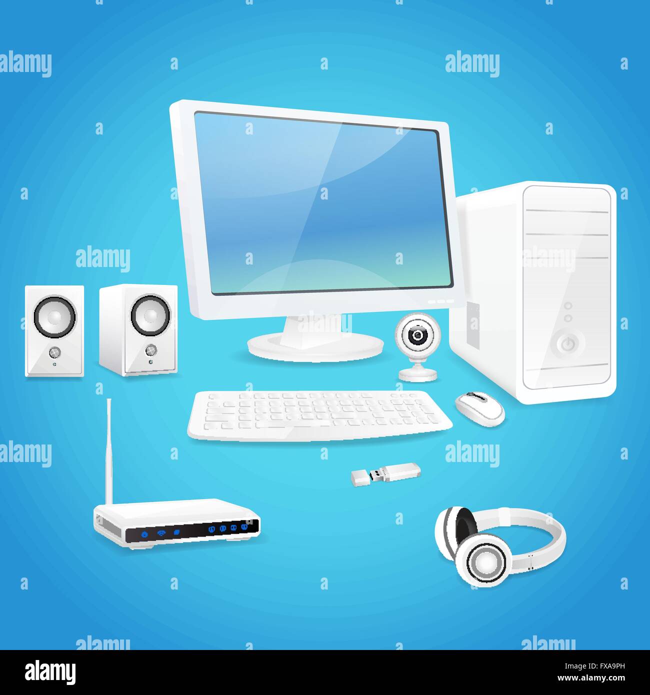 Computer and accessories Stock Vector Image & Art - Alamy