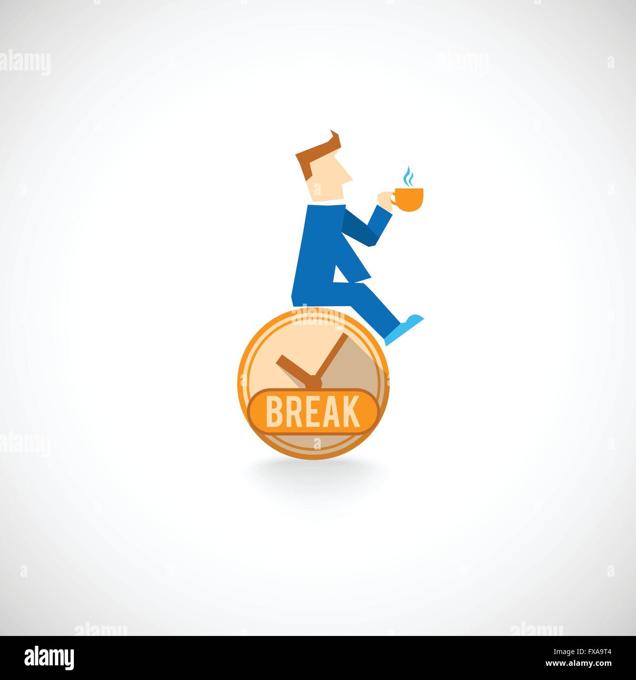 Coffee break scene Stock Vector Images - Alamy
