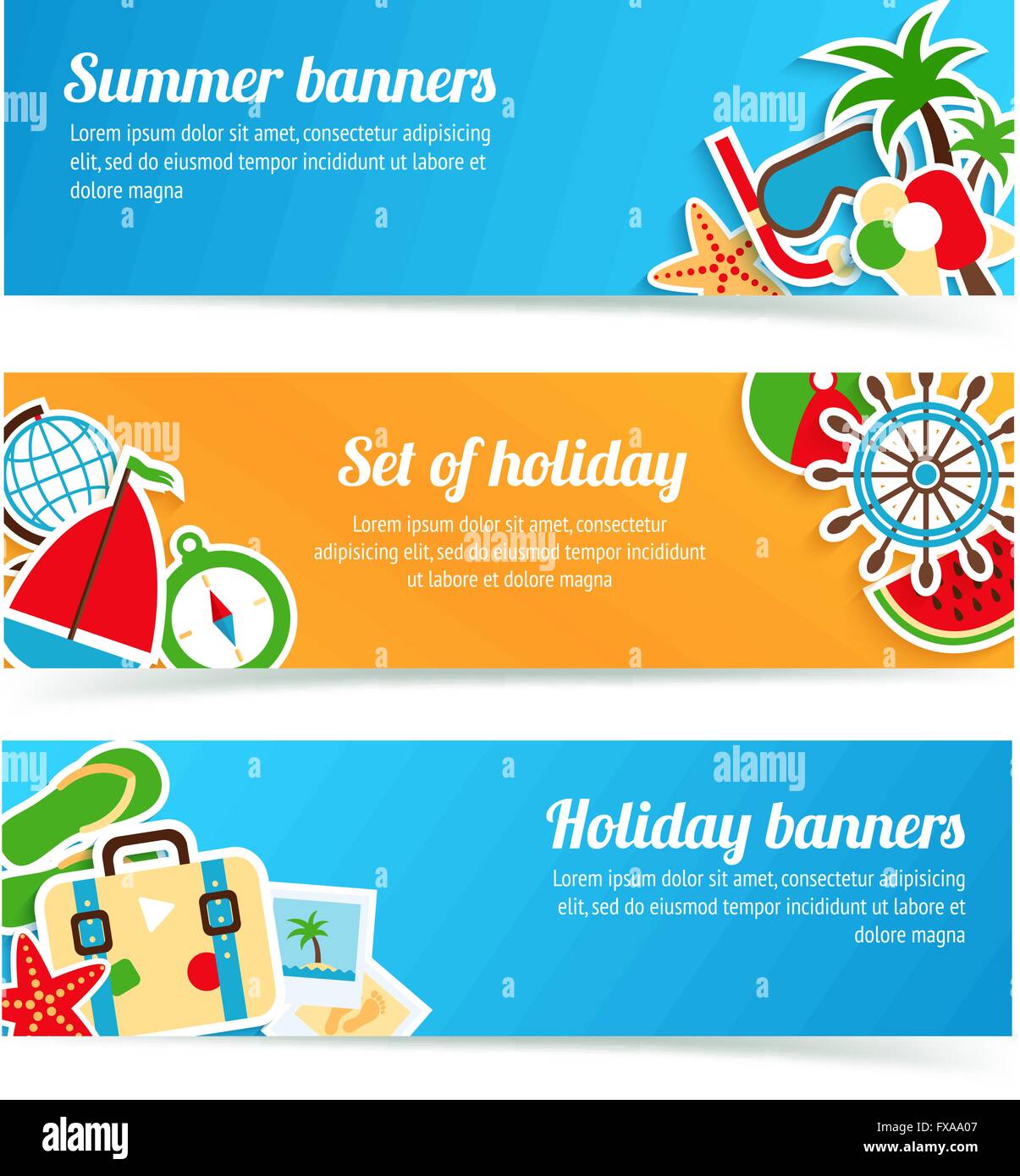 Holiday banners set Stock Vector Image & Art - Alamy