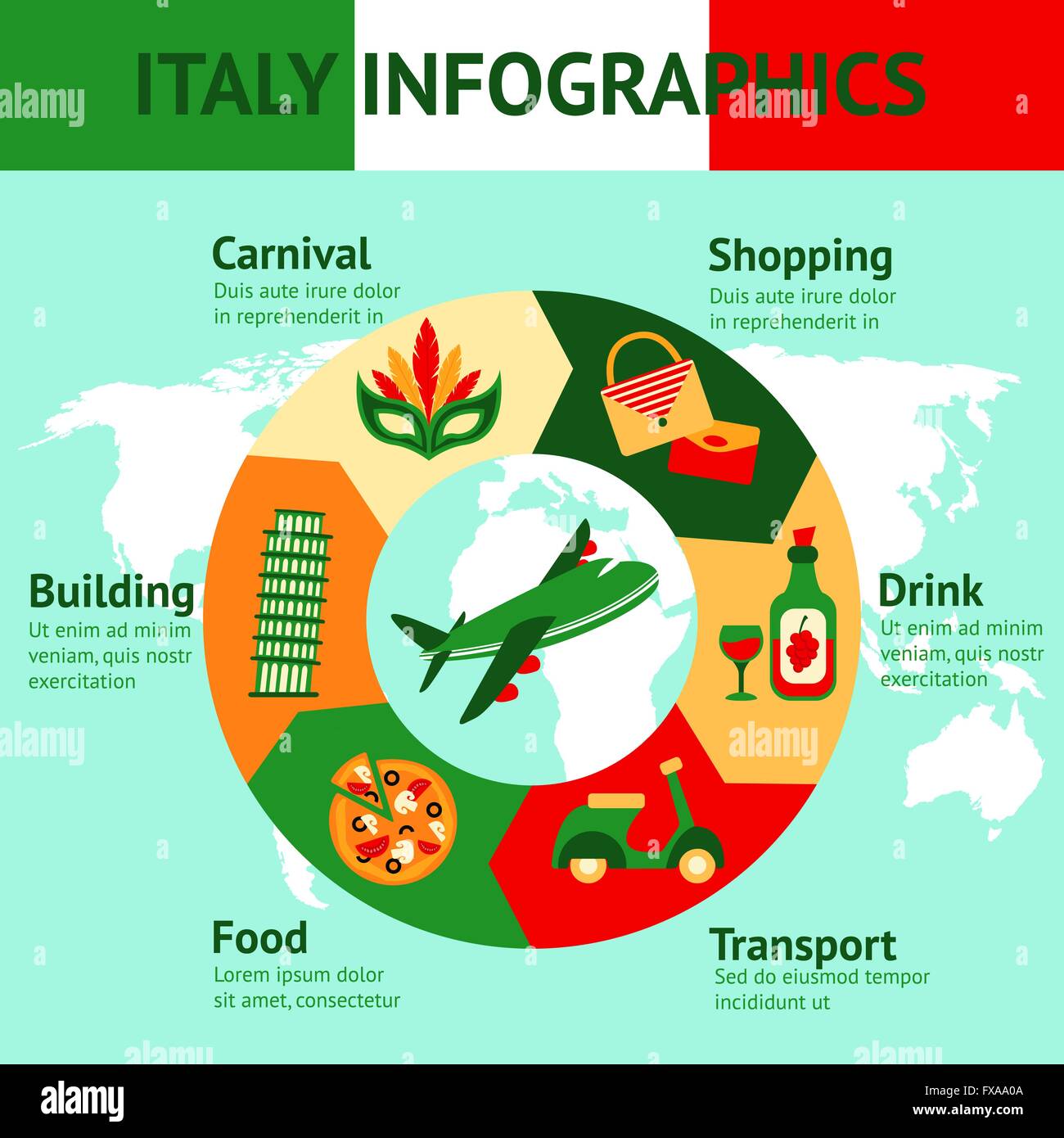 Italy travel infographics Stock Vector Image & Art - Alamy