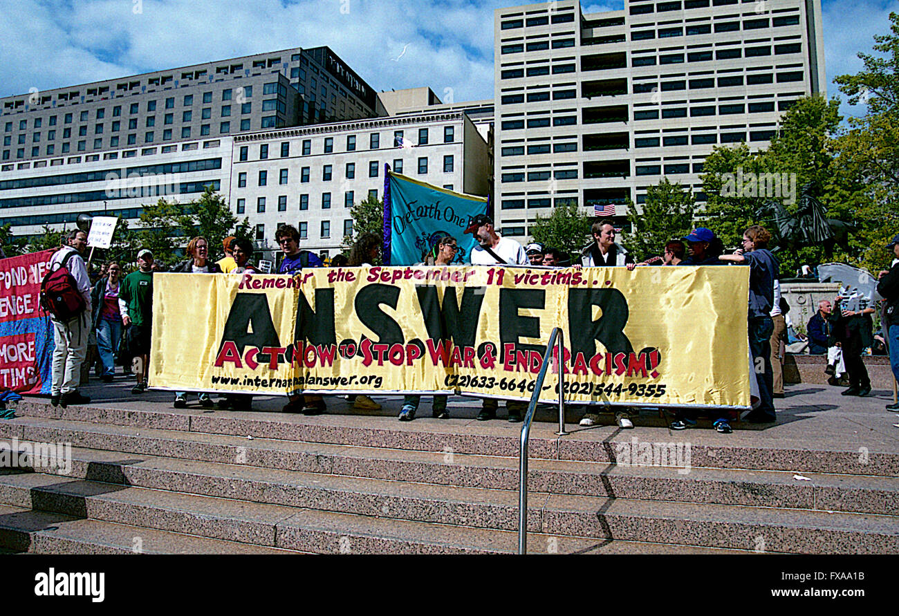 Washington, DC., USA, 20th April, 2002 Immigration rights protest march ...