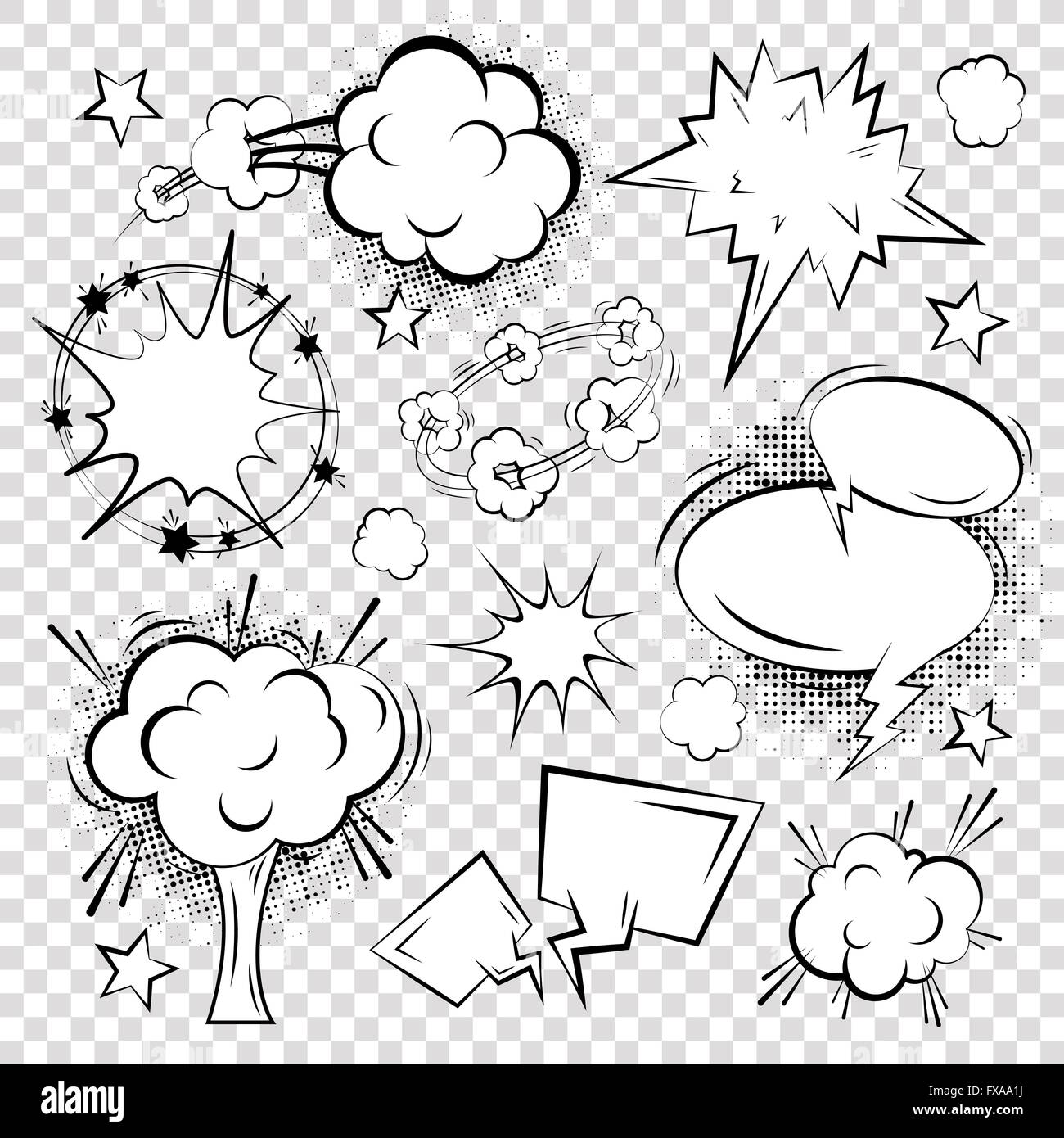 Comic text bubble blank Stock Vector Image & Art - Alamy