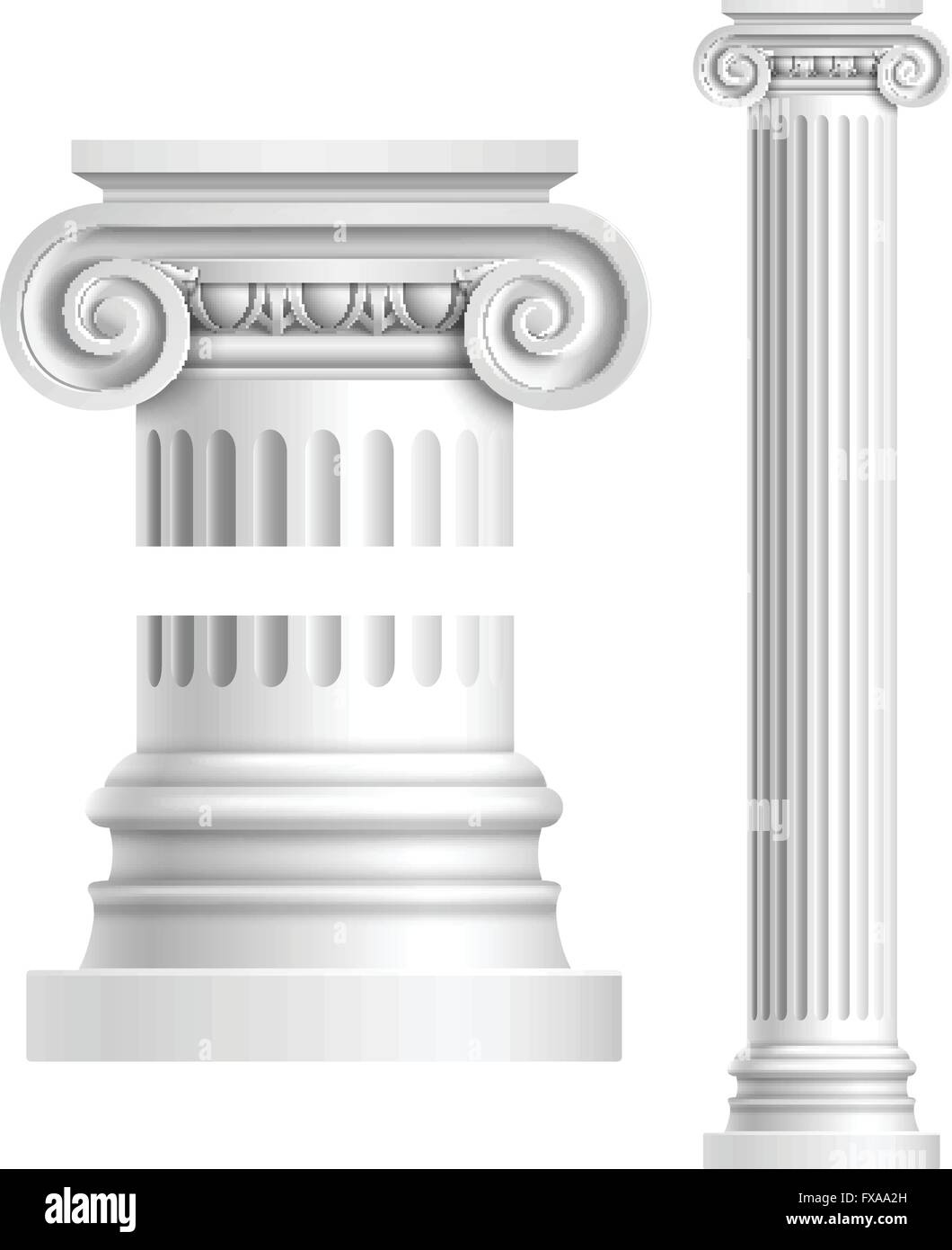 Realistic white antique column Stock Vector Image & Art - Alamy