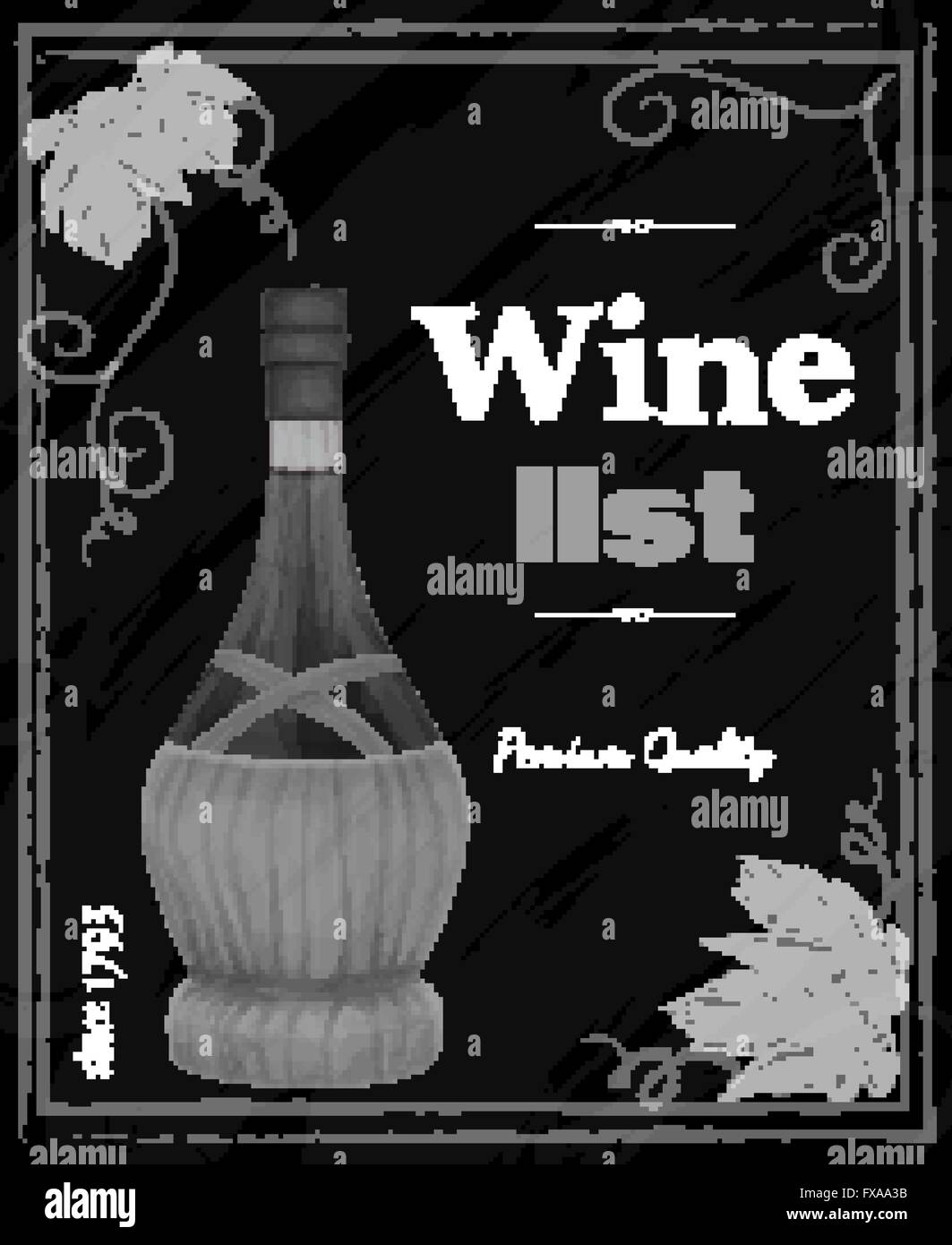 Design wine list restaurant Black and White Stock Photos & Images - Alamy
