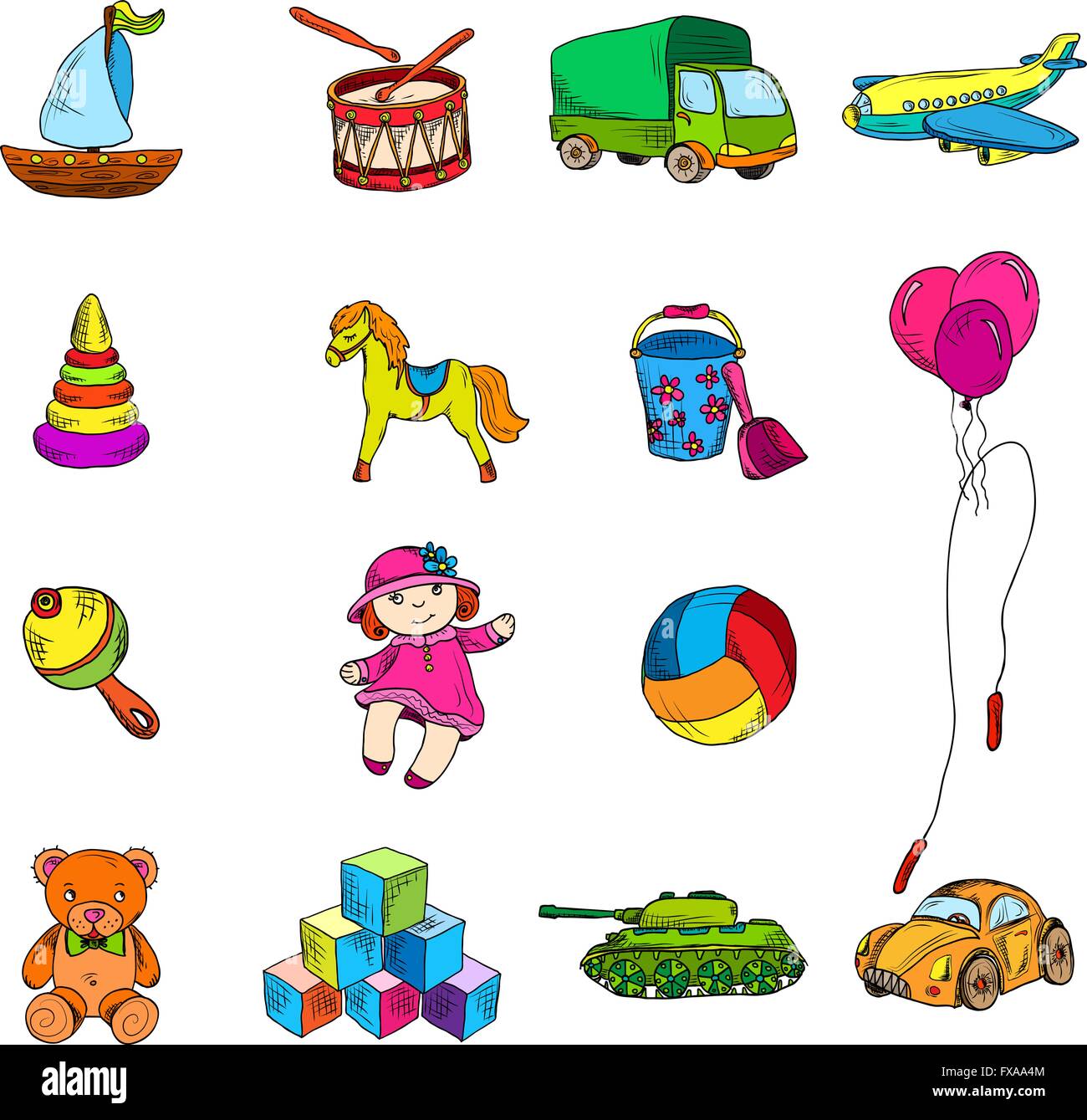 Toys Sketch Icons Set Stock Vector Image & Art - Alamy