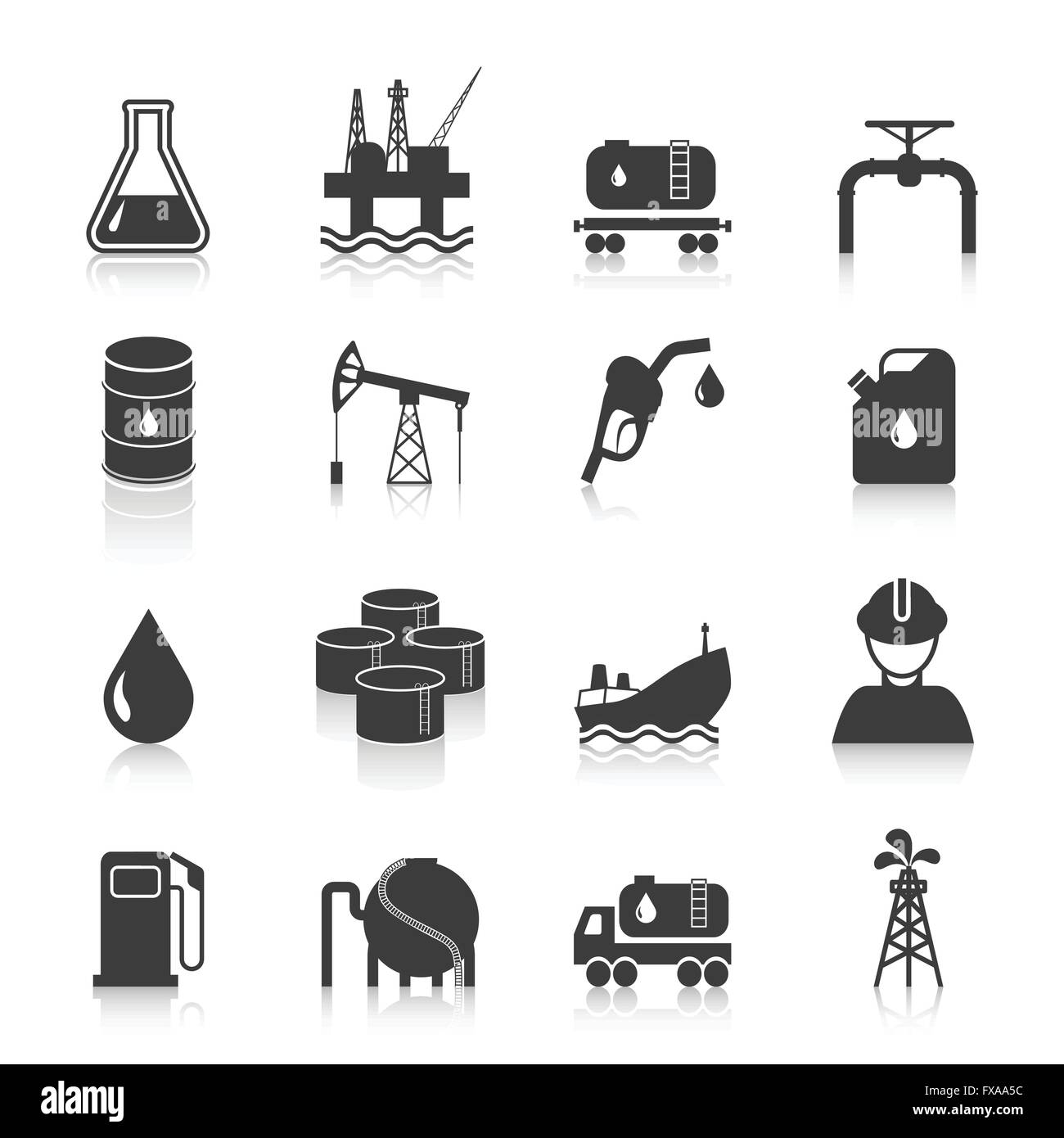 Oil Industry Icons Stock Vector Image & Art - Alamy