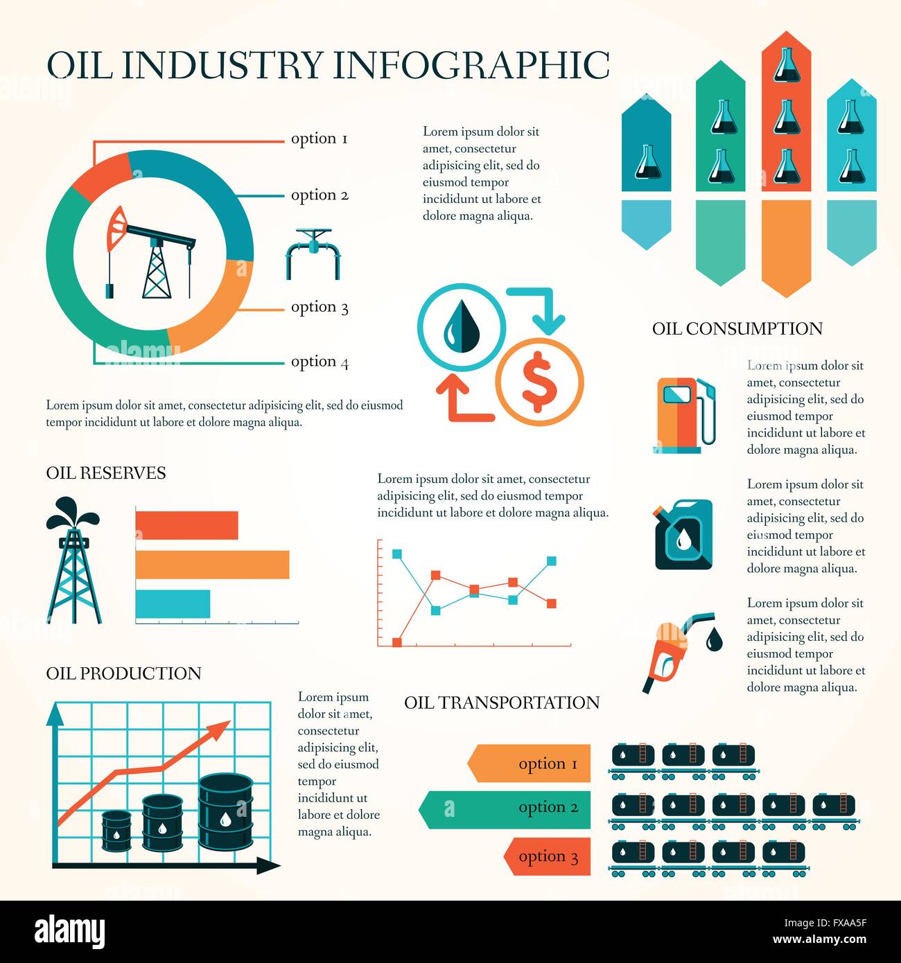 Oil production infographics Stock Vector Image & Art - Alamy