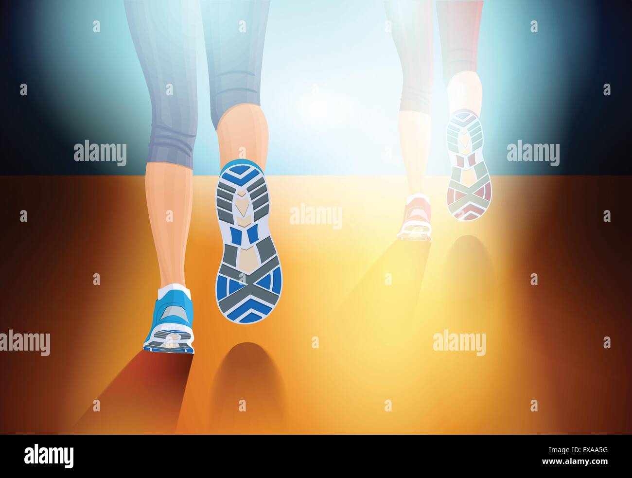 Woman running back view Stock Vector Images - Alamy