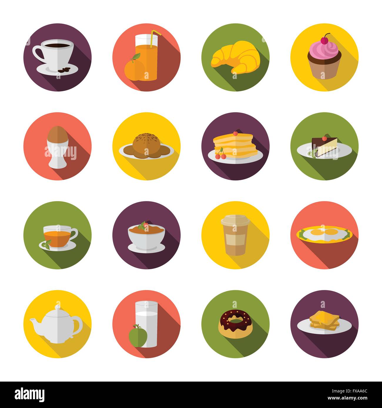 Breakfast icon flat Stock Vector Image & Art - Alamy