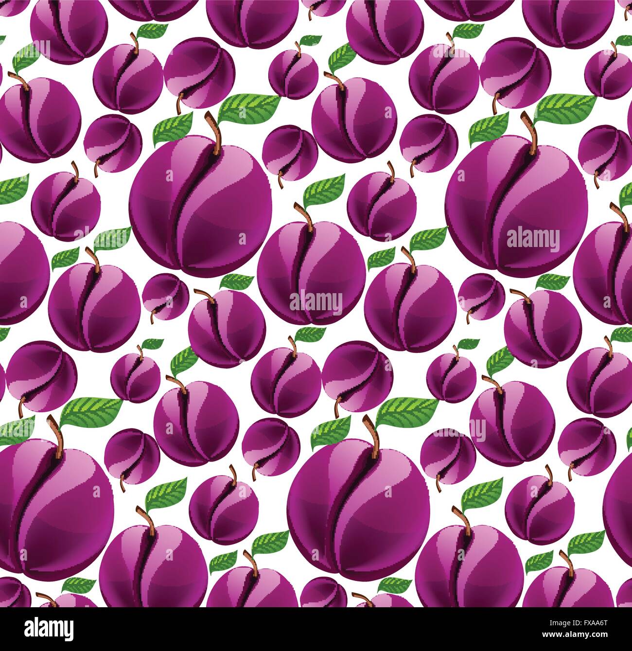 Plum seamless pattern Stock Vector Image & Art - Alamy