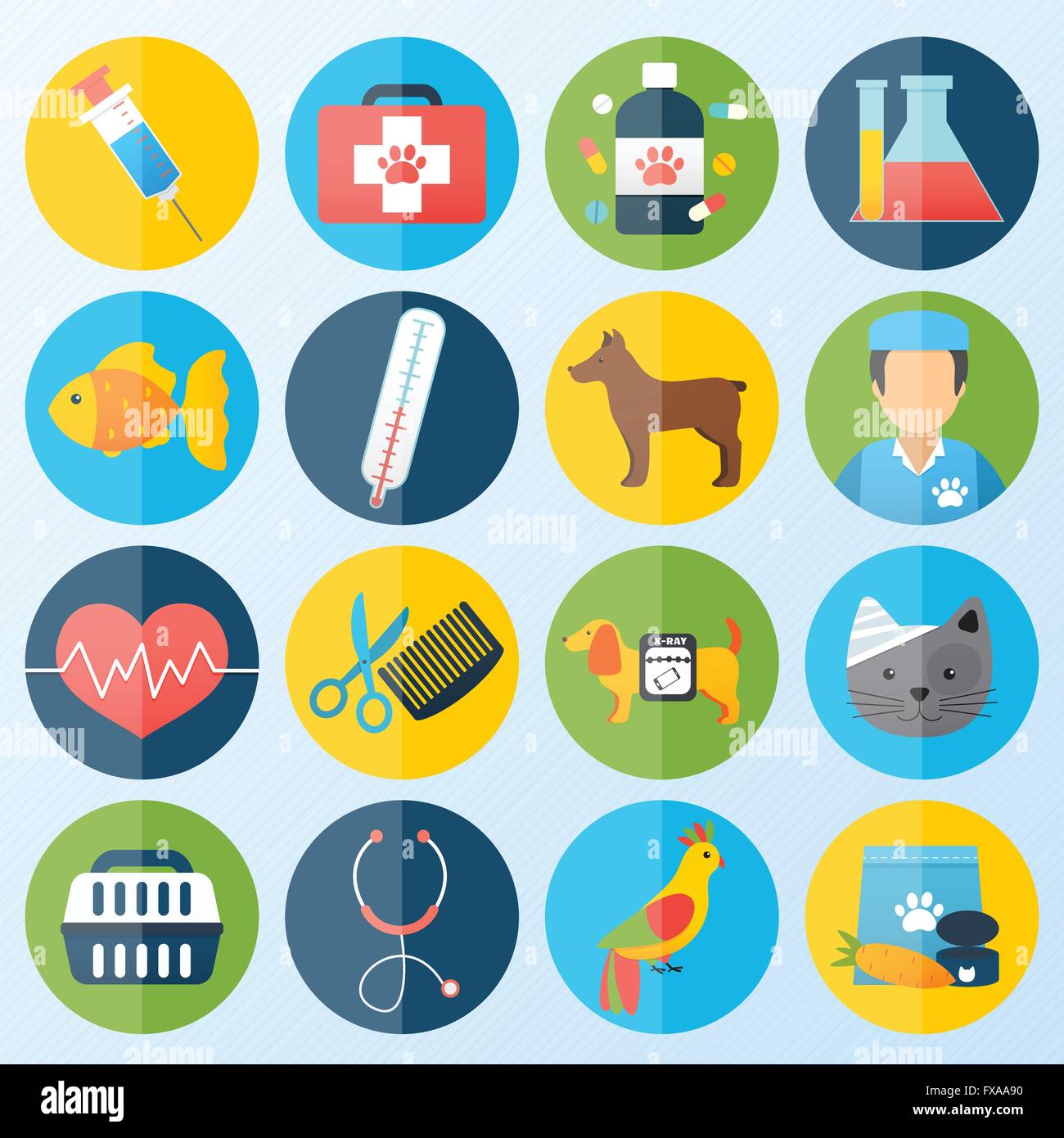 Veterinary icons set Stock Vector Image & Art - Alamy