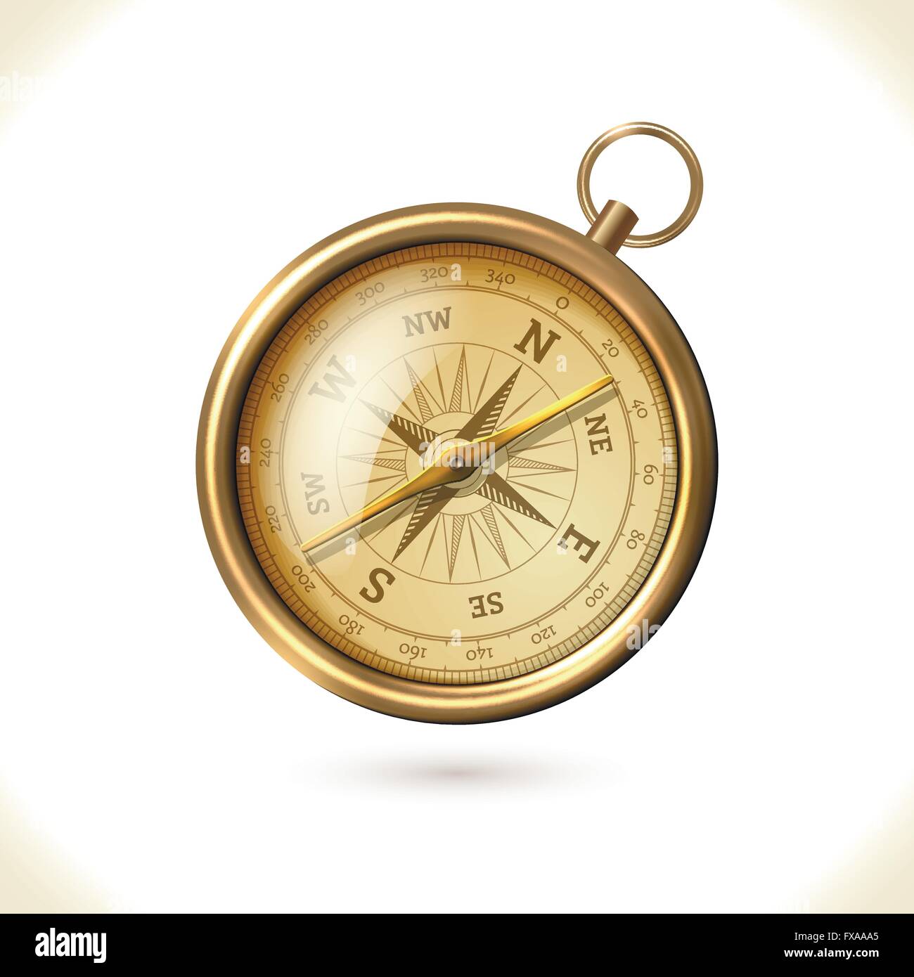 Antique brass compass Stock Vector Image & Art - Alamy