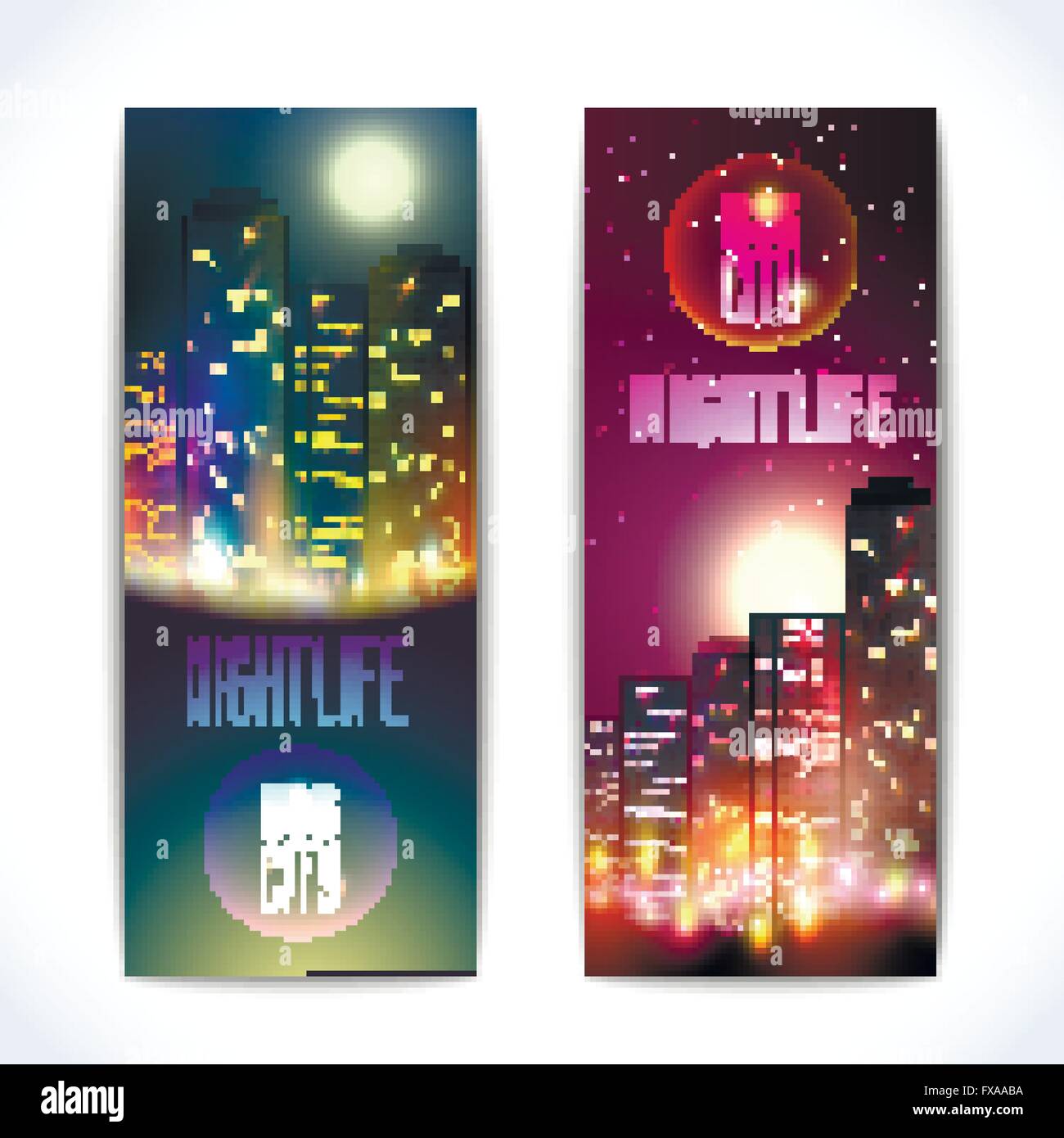 City at night vertical banners Stock Vector Image & Art - Alamy