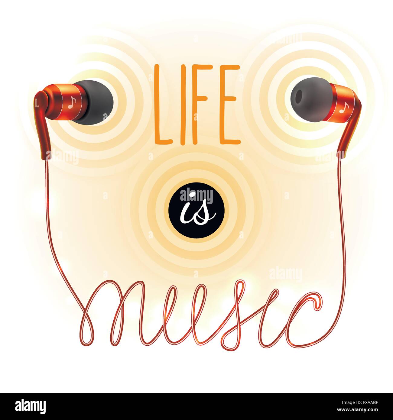 Headphones music letters hi-res stock photography and images - Alamy