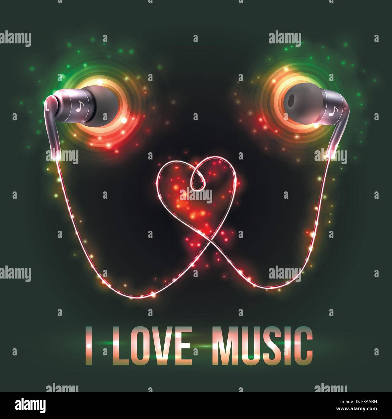 Headphones music letters hi-res stock photography and images - Alamy
