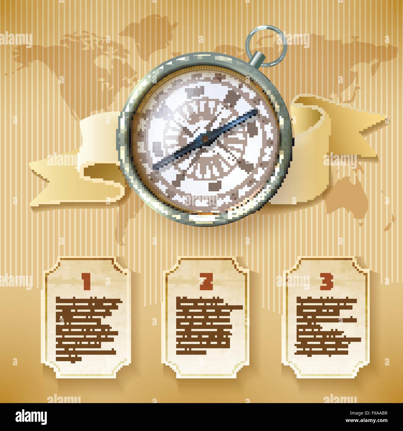 Silver compass infographic Stock Vector Image & Art - Alamy