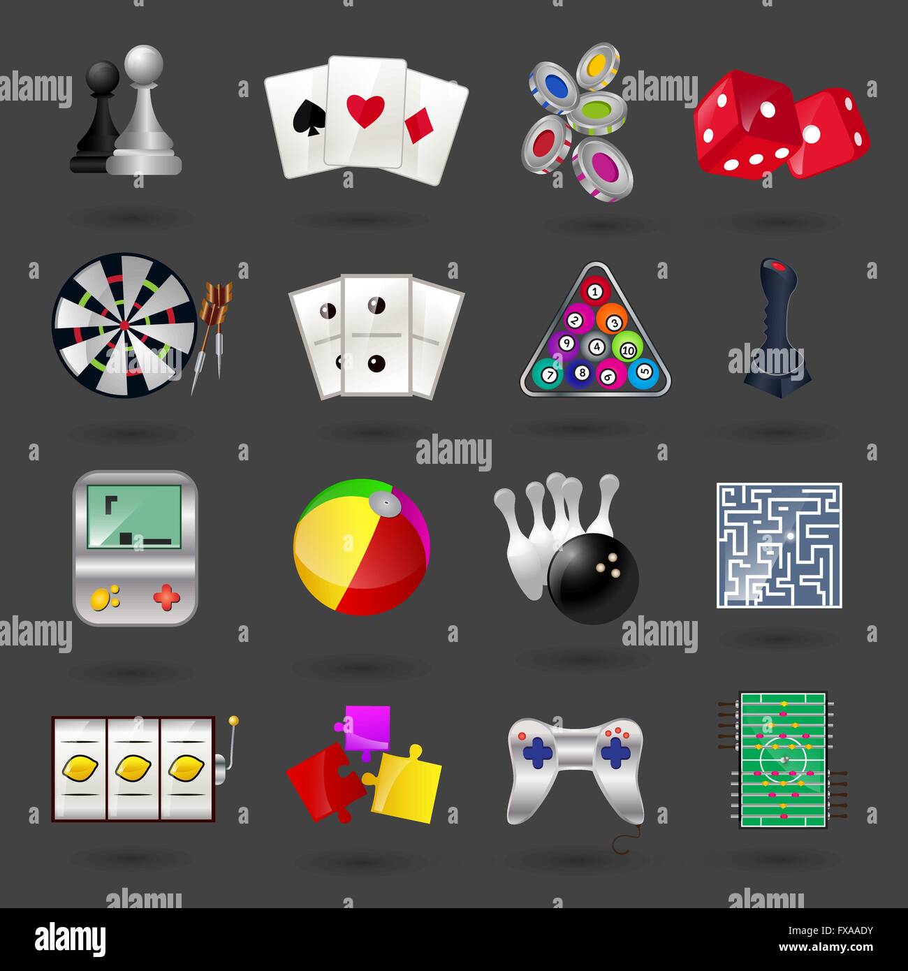 Game icons set Stock Vector Image & Art - Alamy