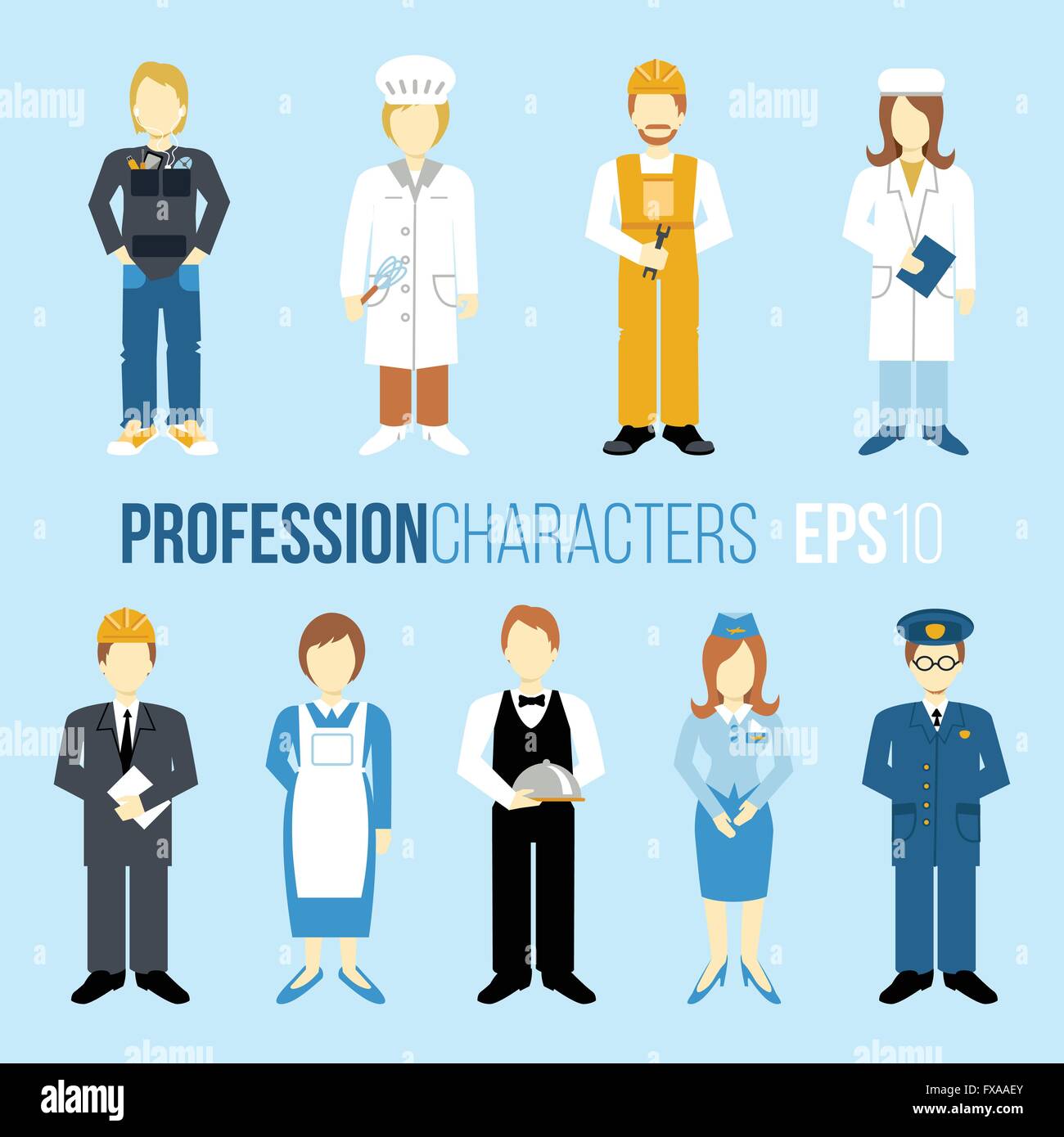 Proffession characters set Stock Vector Image & Art - Alamy