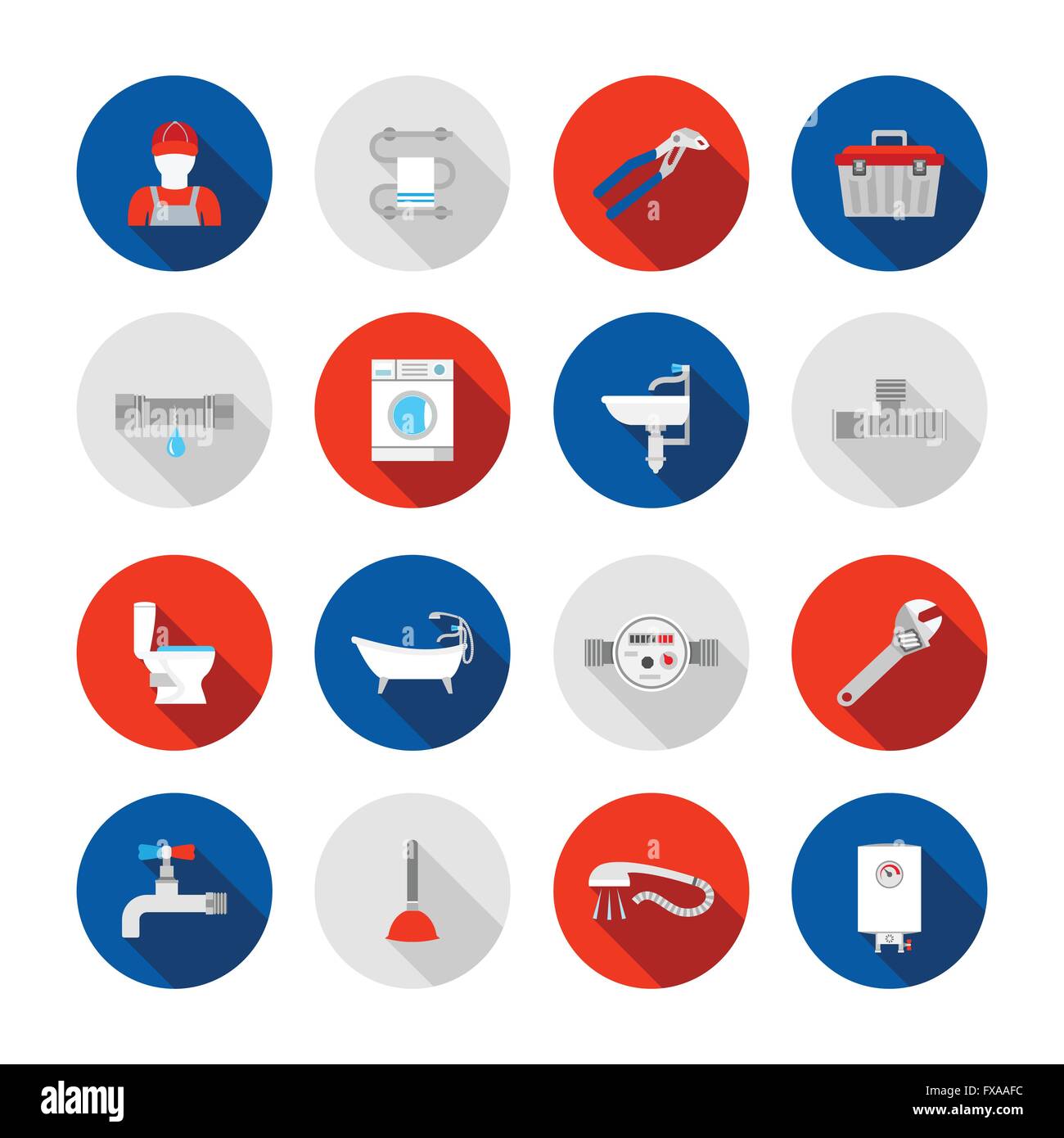Plumbing icons set Stock Vector Image & Art - Alamy